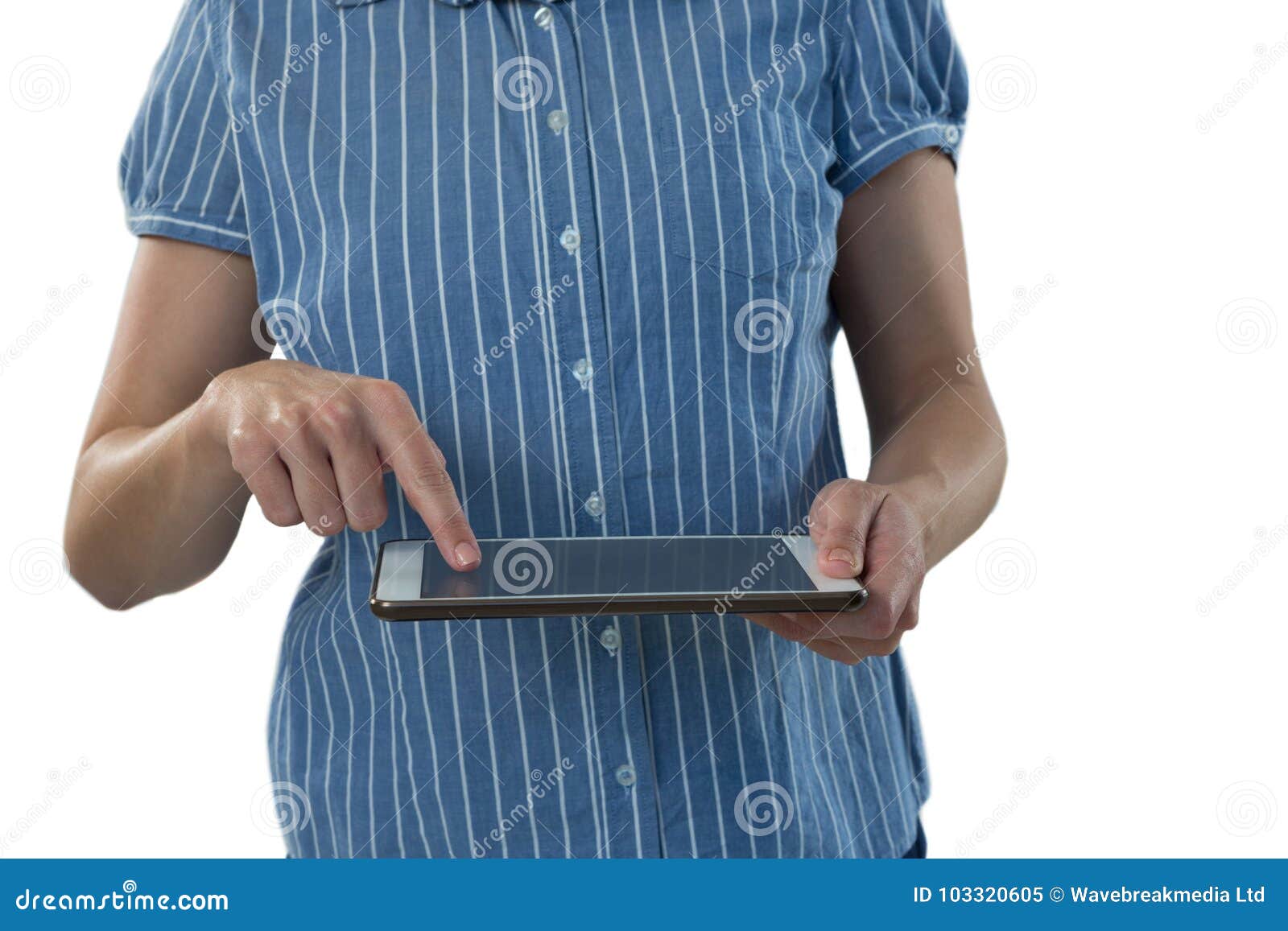 Female Executive Using Digital Tablet Stock Image - Image of modern ...