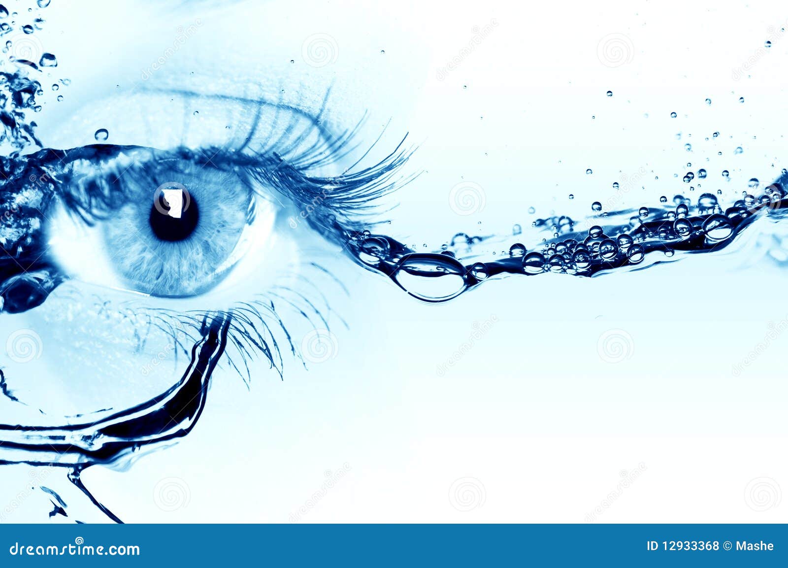 Female eye stock photo. Image of macro, splash, aqua - 12933368