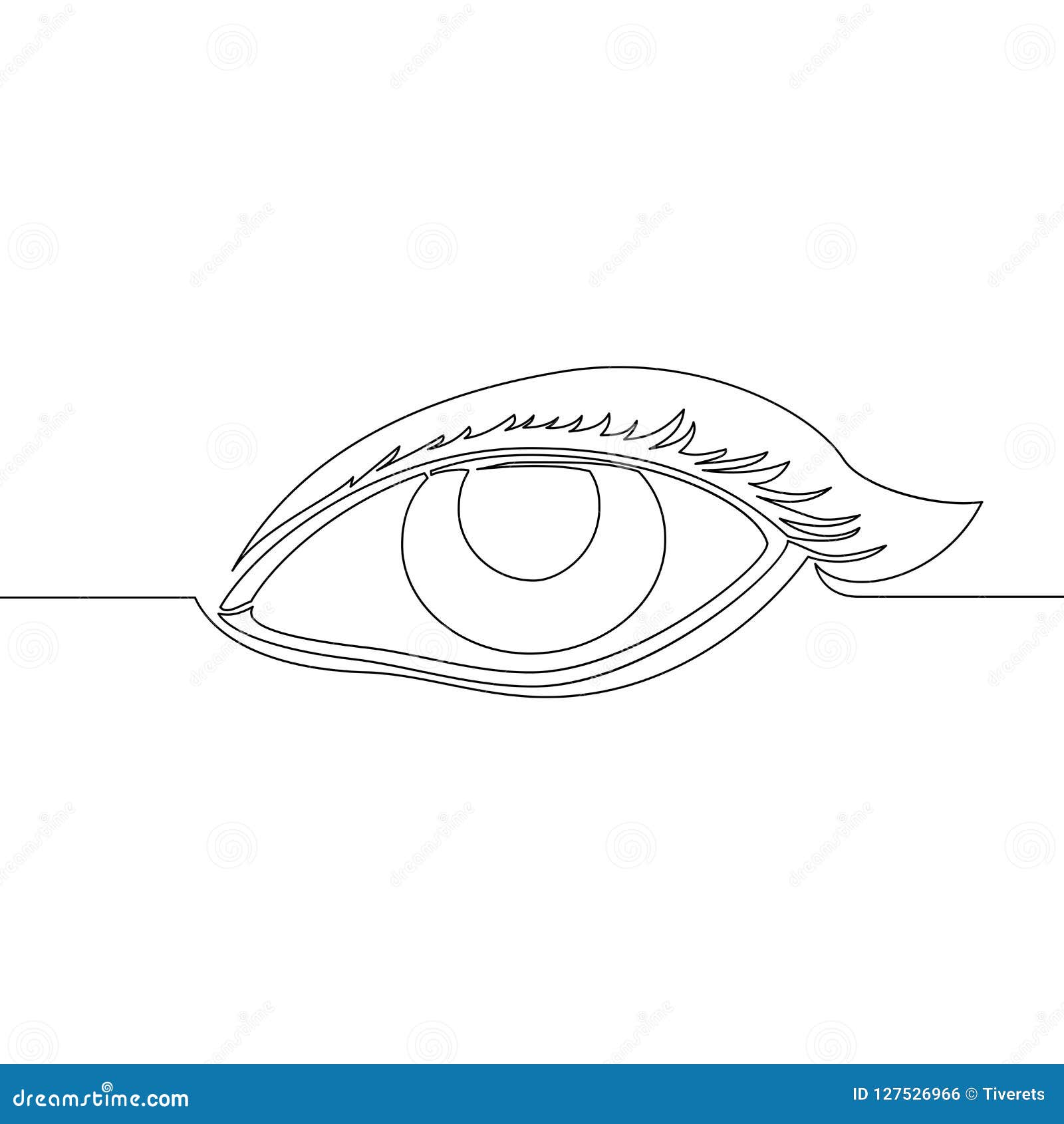 Female Eye Continuous Single Drawn One Line Vector Stock Vector ...