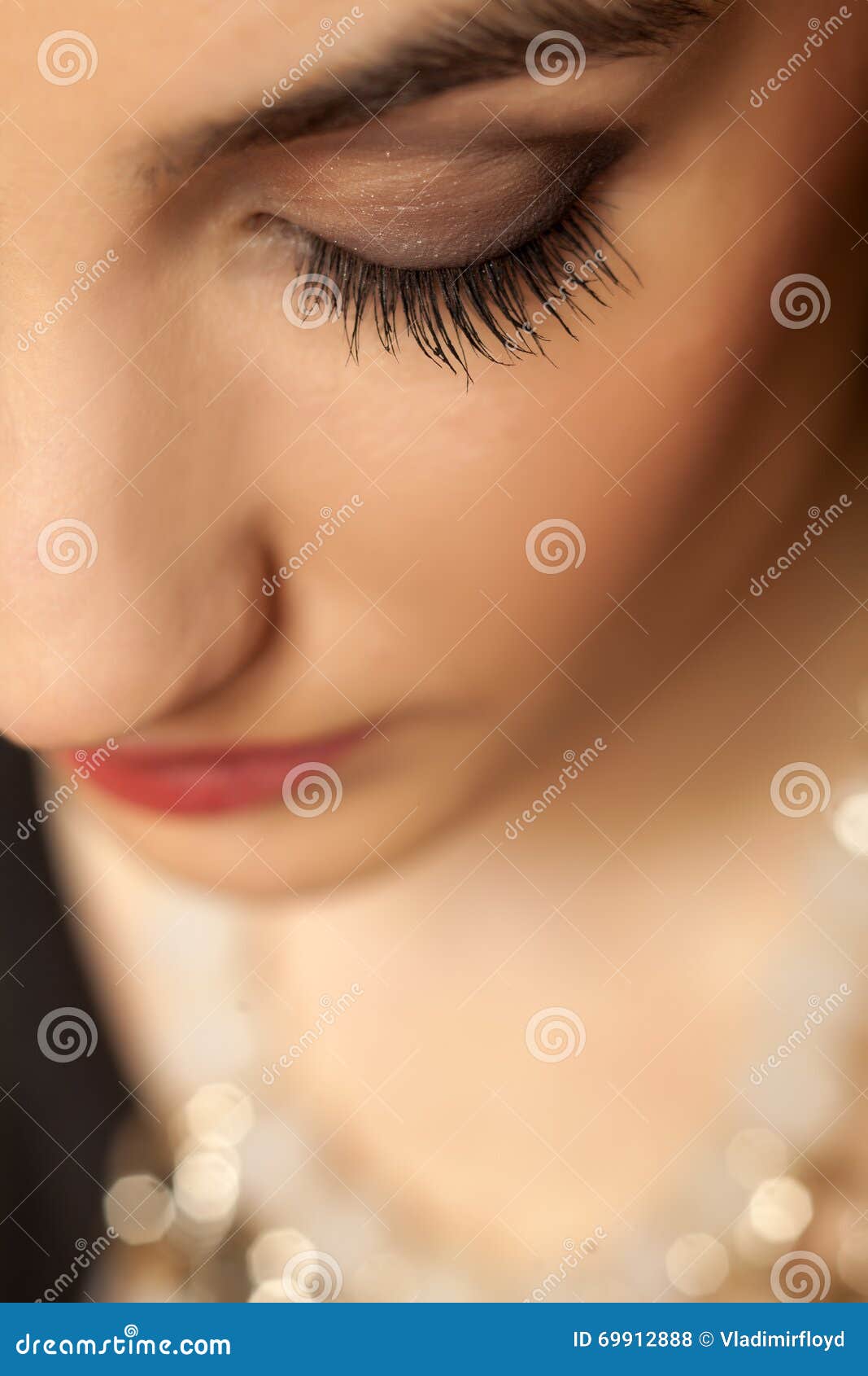 Female eye and eyelashes stock photo. Image of makeup - 69912888