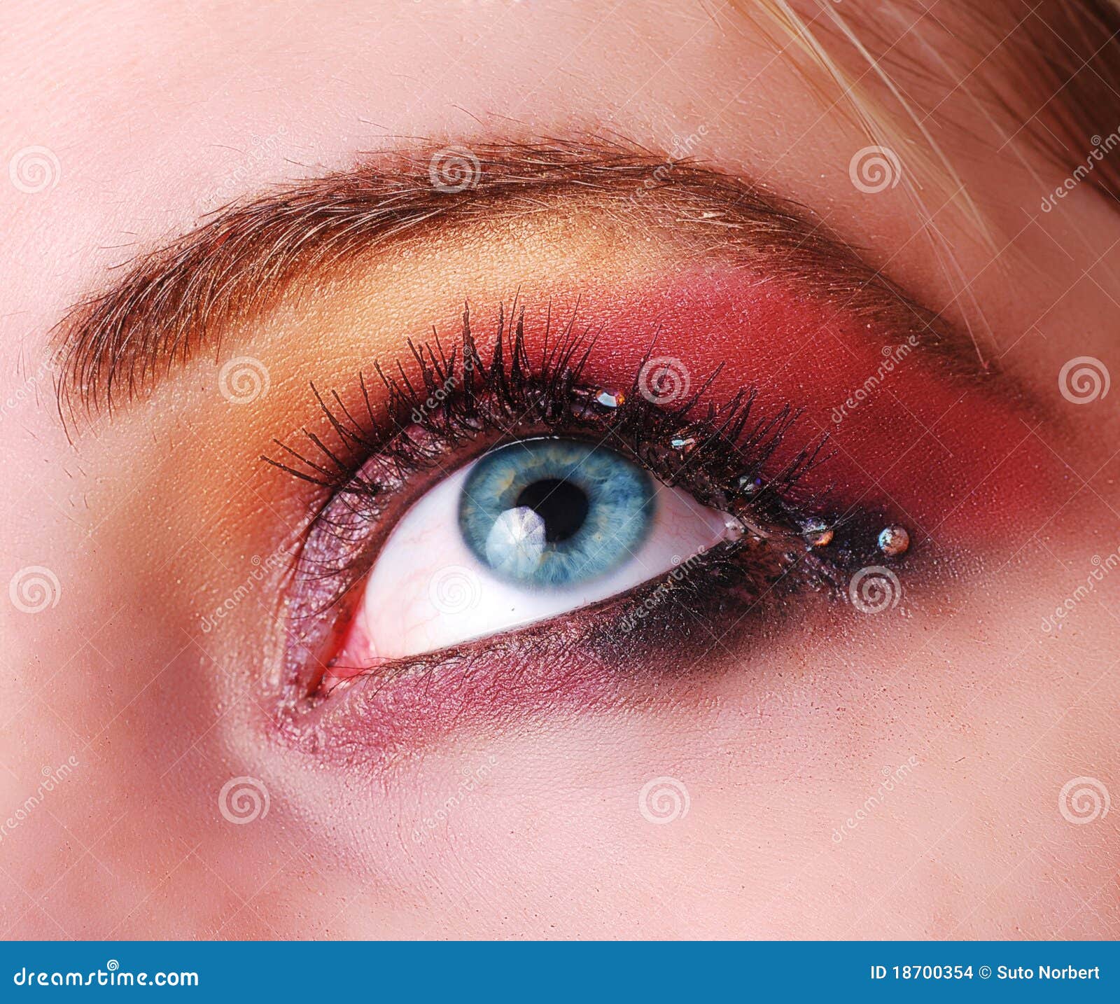 Female eye with make up stock photo. Image of pupil, skin - 18700354