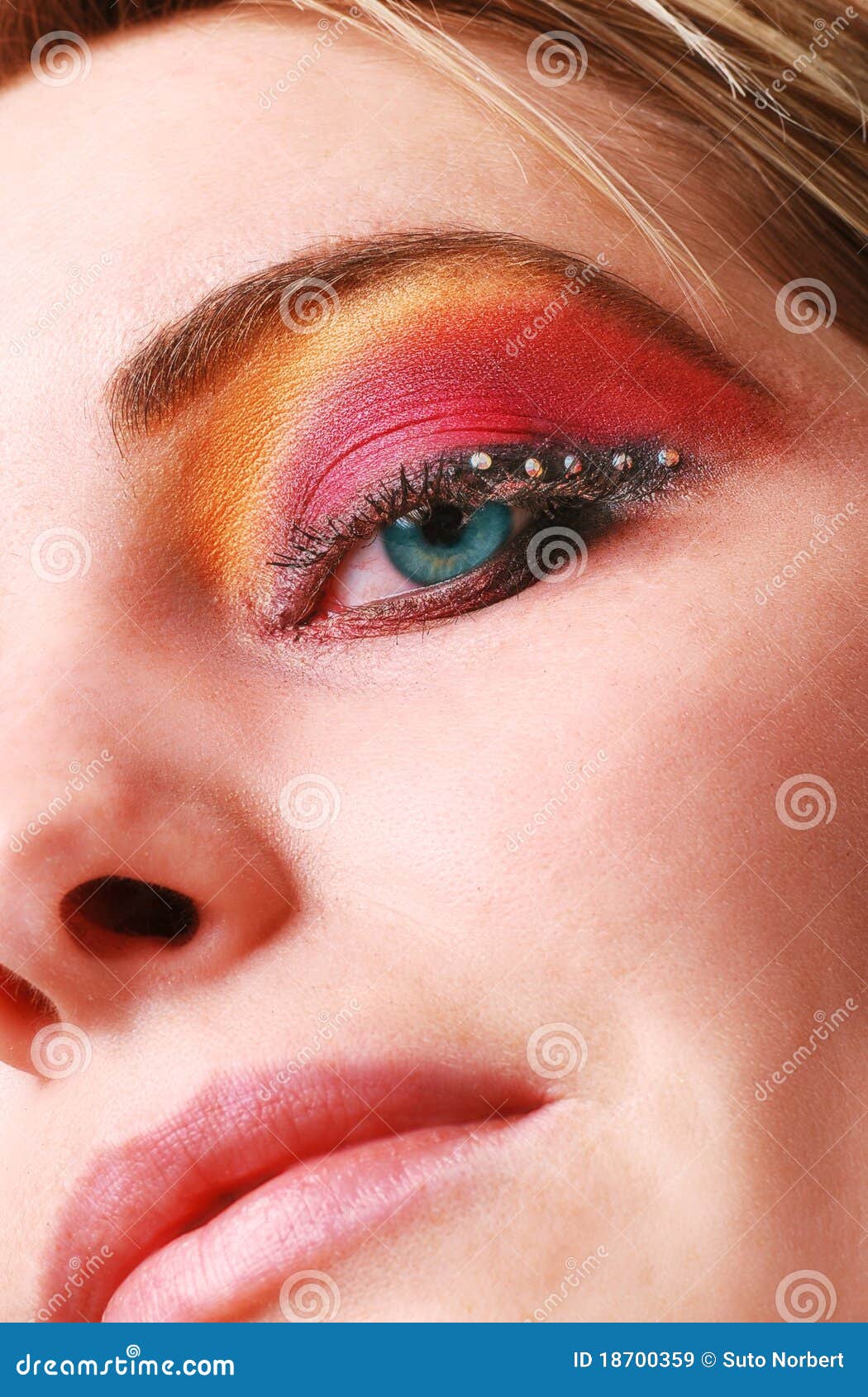 Female eye with make up stock image. Image of bright - 18700359