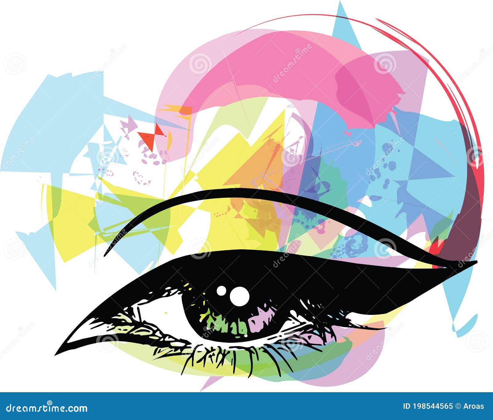 Female Eye Sketch Illustration Stock Vector - Illustration of notes ...