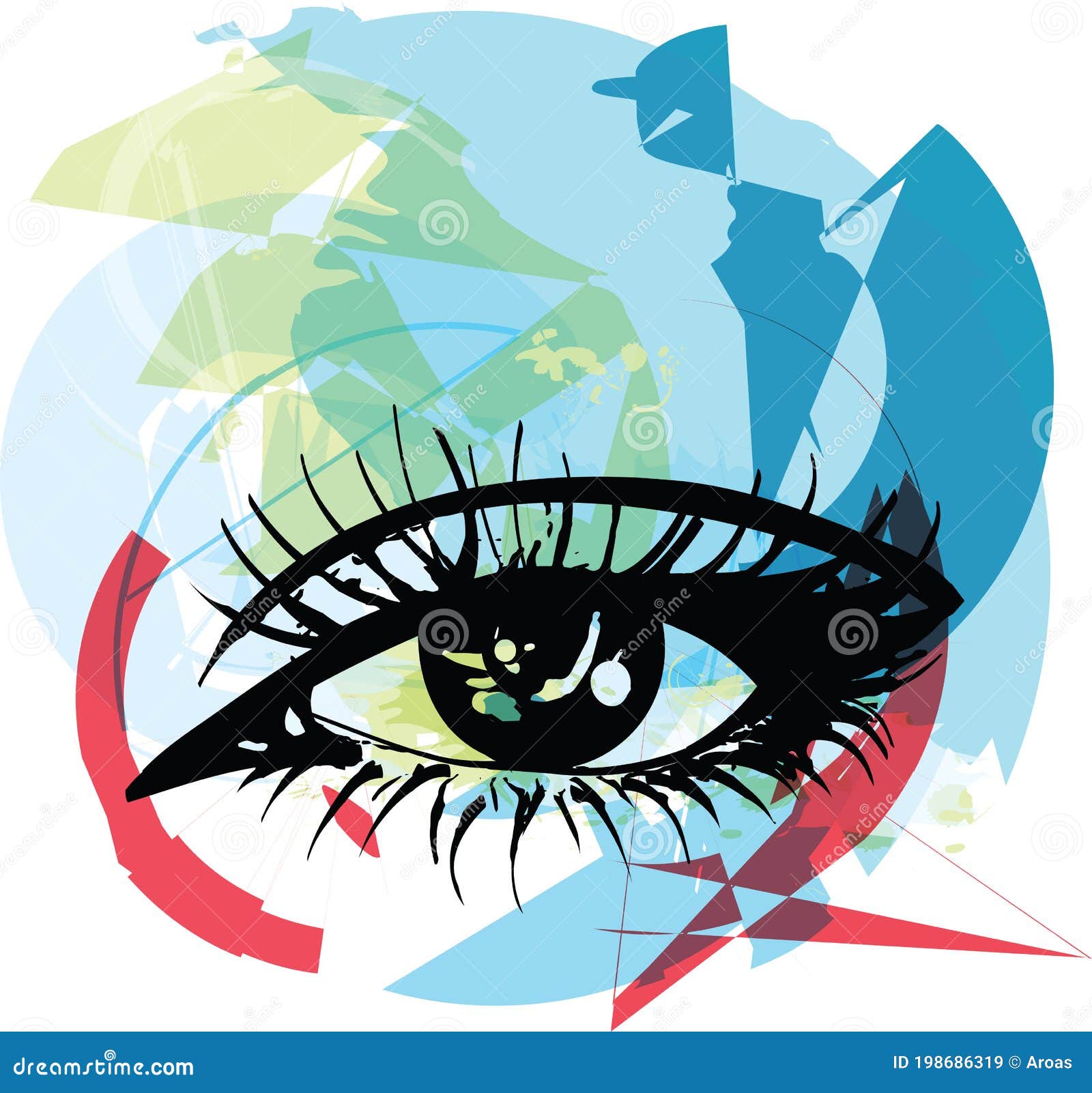 Female Eye Sketch Illustration Stock Vector - Illustration of icon ...
