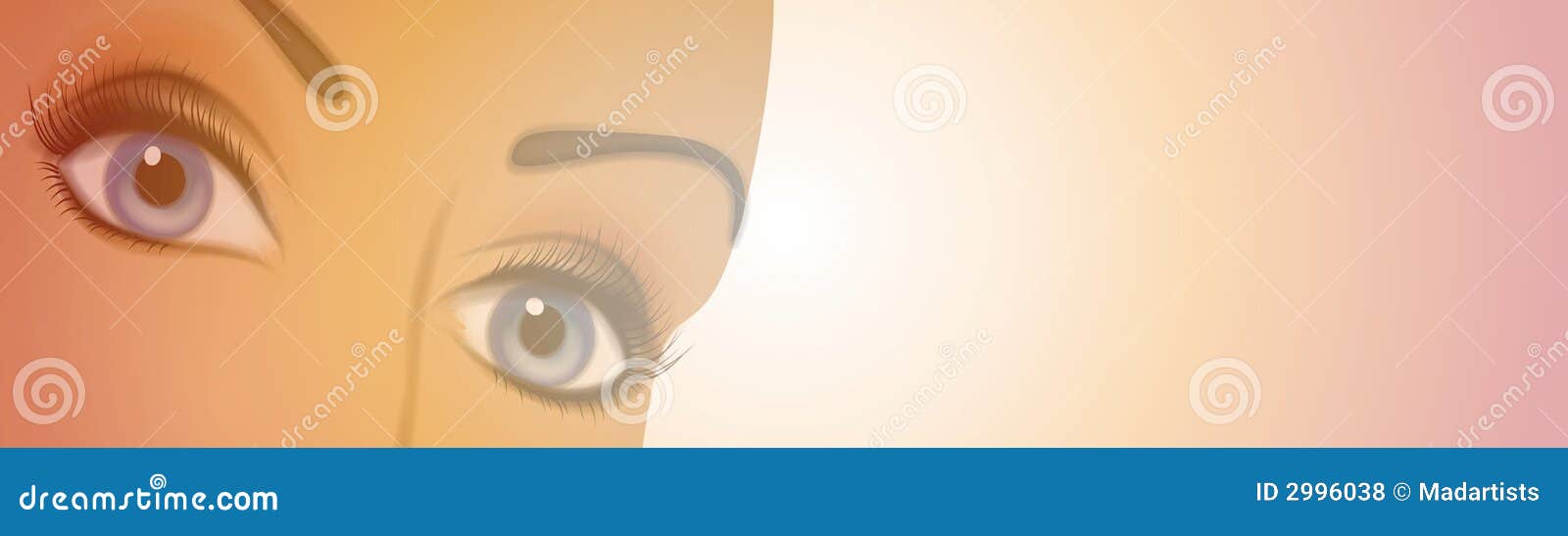 Female Eyes Banner or Logo stock illustration. Illustration of element ...