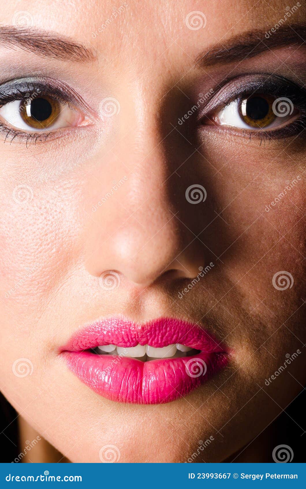 Female face stock image. Image of looking, human, dark - 23993667