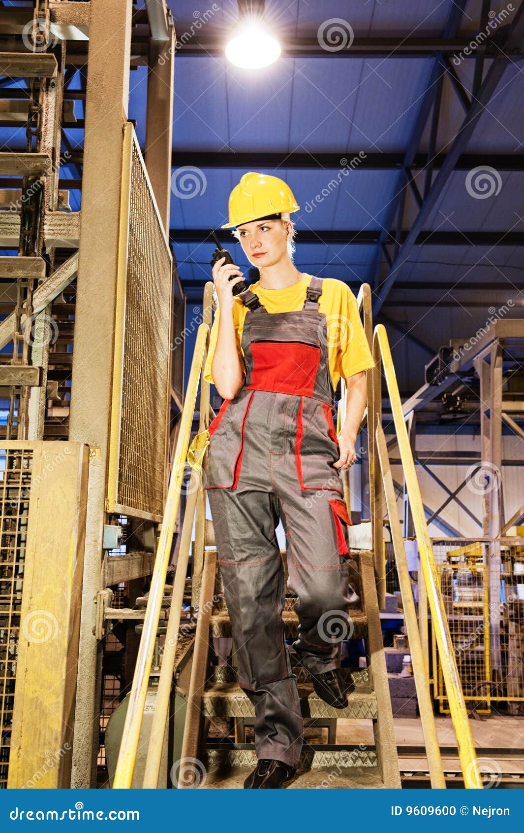 Female factory worker stock photo. Image of girl, building - 9609600