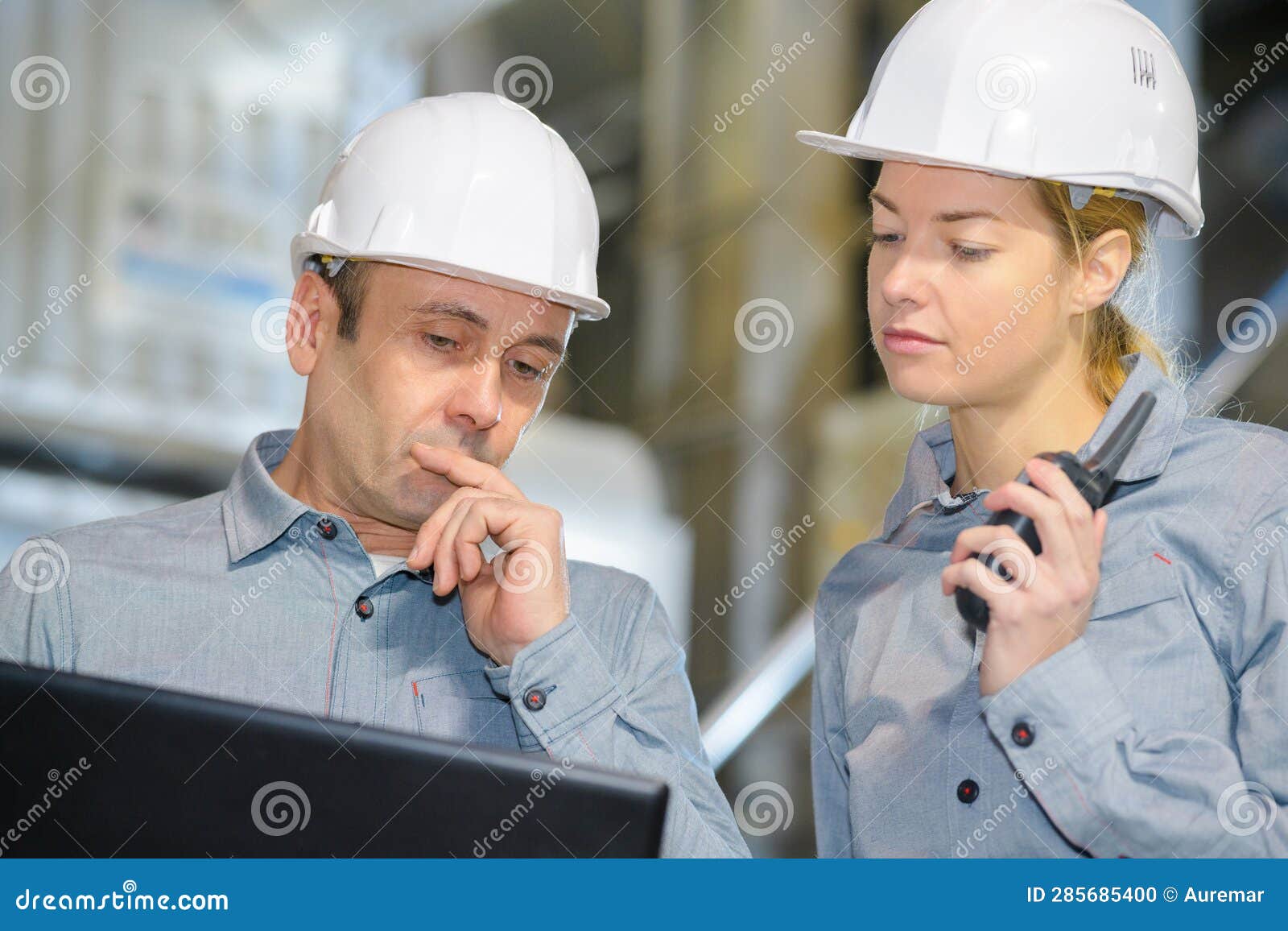 Female Factory Worker and Manager Stock Photo - Image of engineering ...