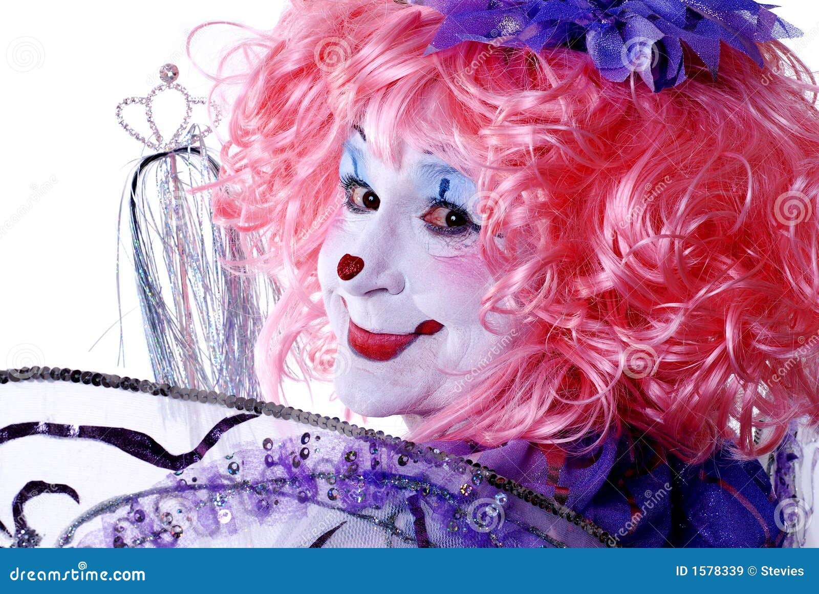 Female Fairy Clown stock image. Image of curly, costume - 1578339