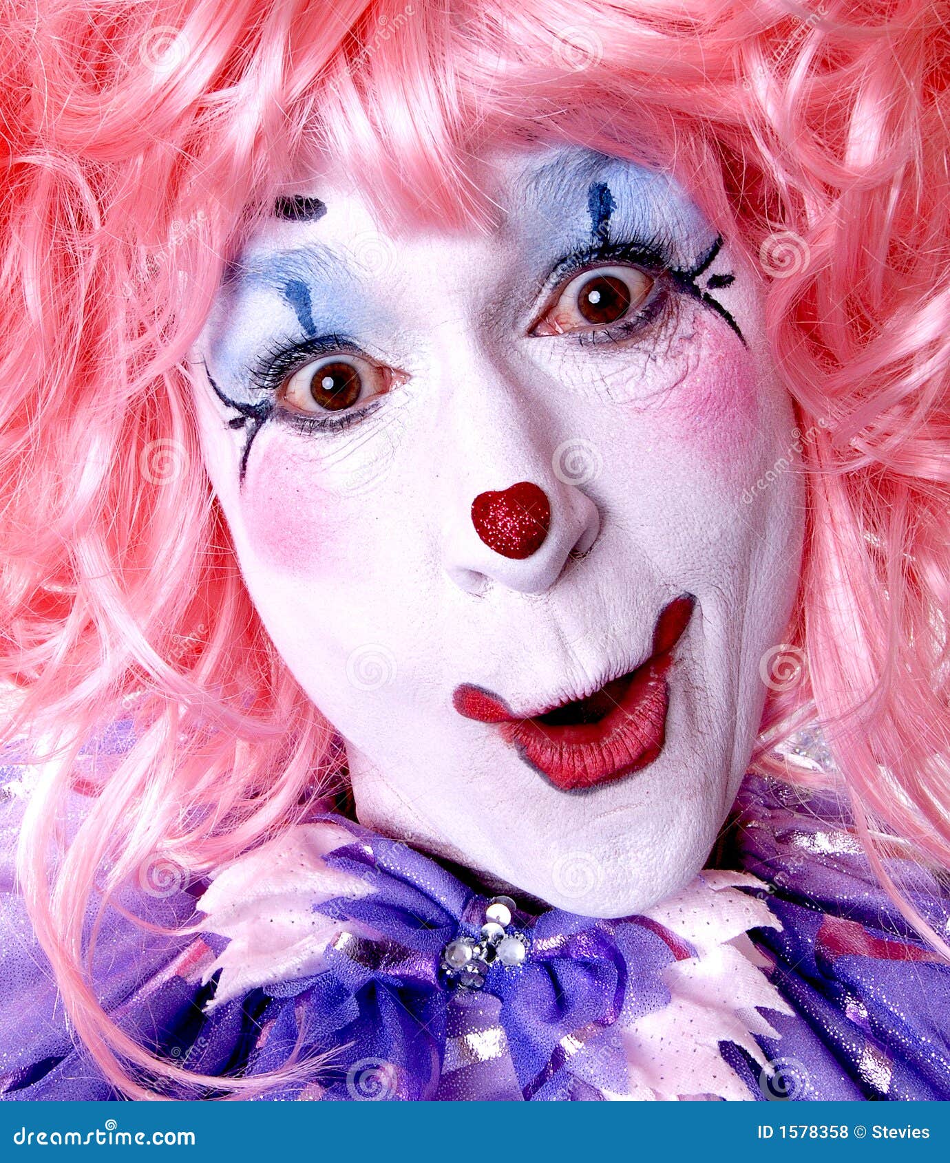 Female Fairy Clown stock photo. Image of nose, female - 1578358