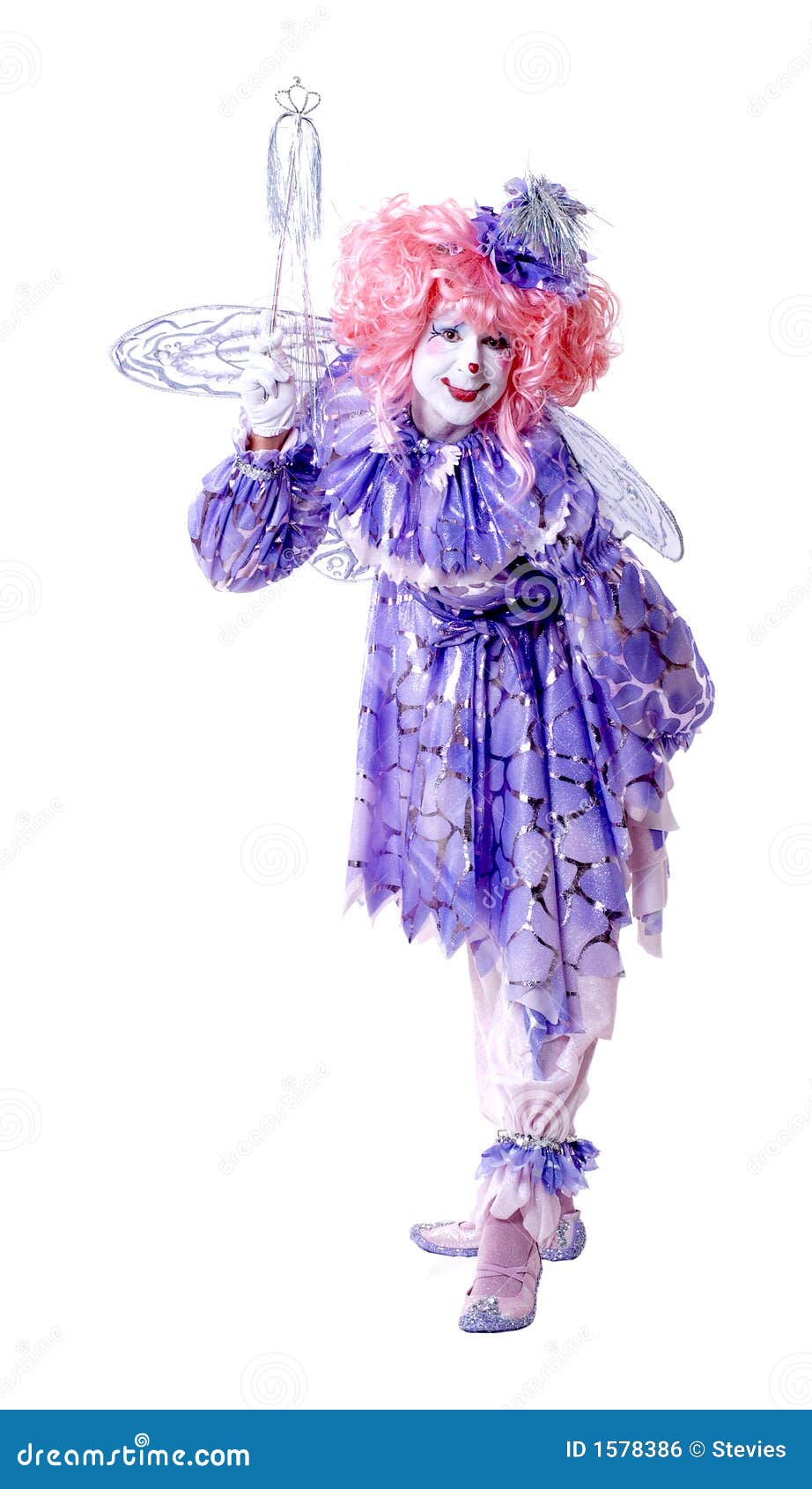Female Fairy Clown stock photo. Image of costume, pink - 1578386