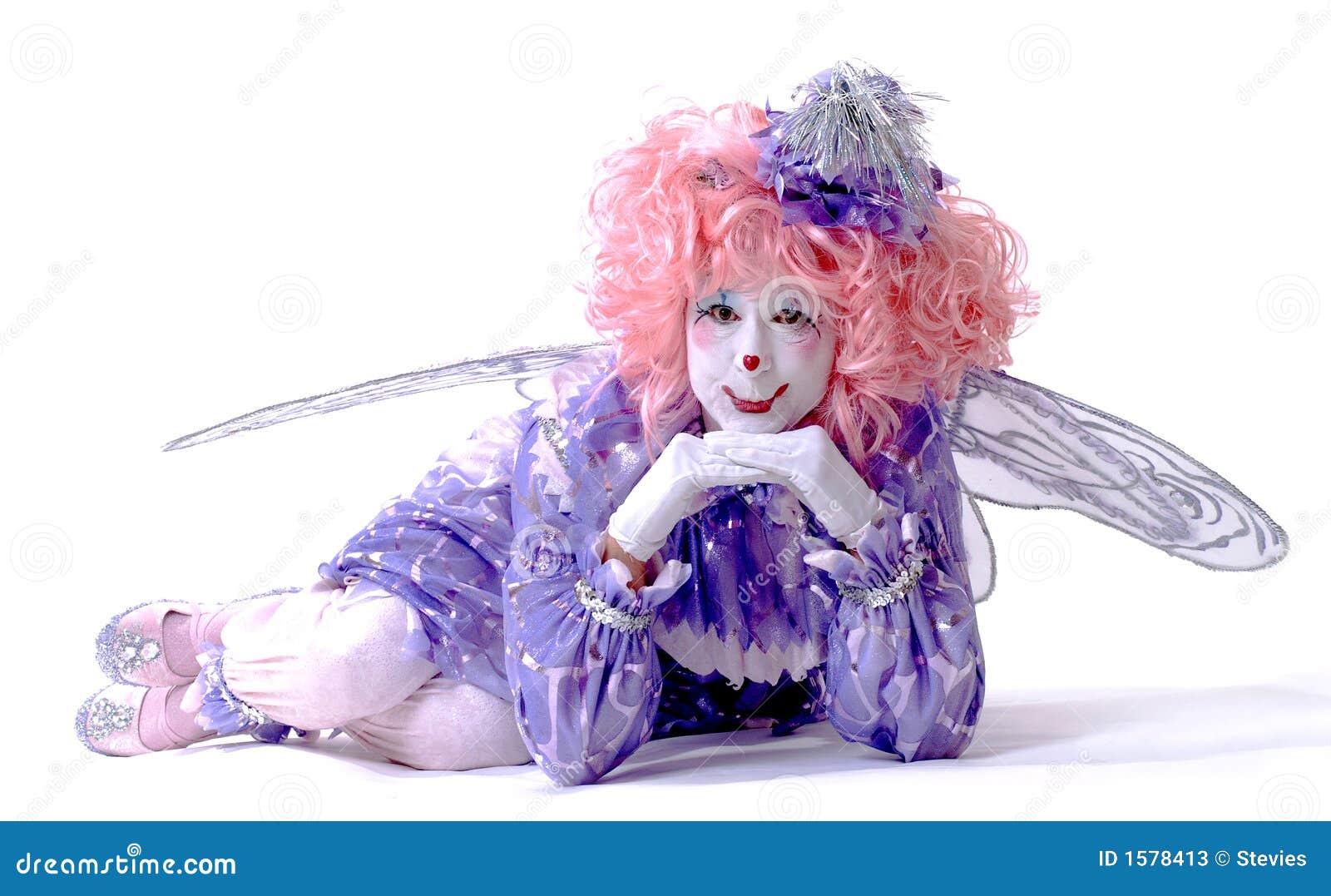 Female Fairy Clown stock image. Image of party, isolated - 1578413