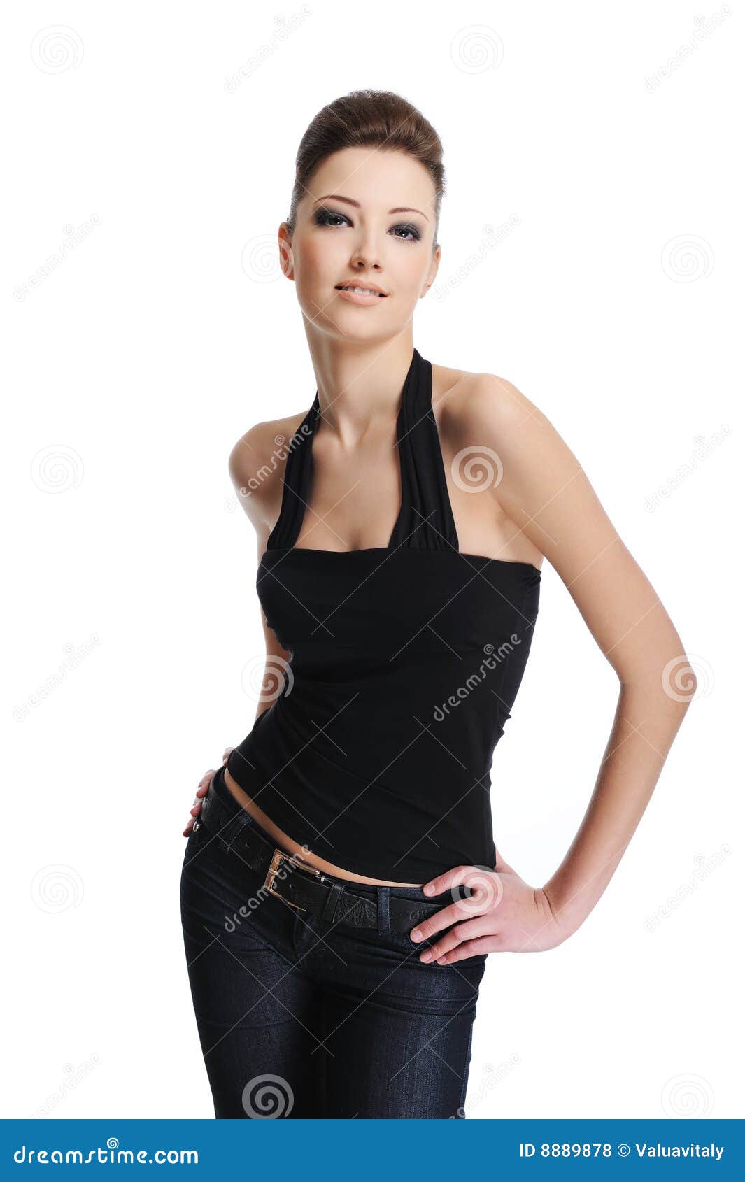 Female Fashion Model Posing Stock Photo - Image of cheerful, cute: 8889878