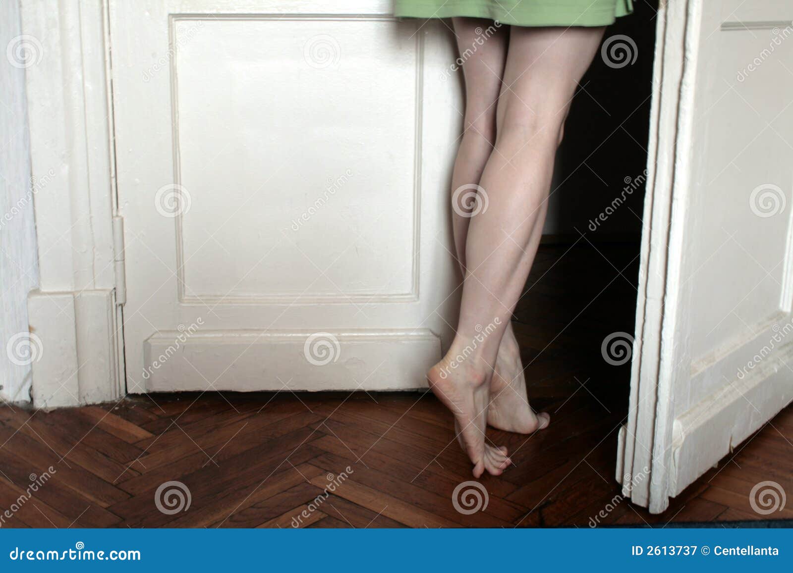 Female feet stock image. Image of foot, shirt, door, young - 2613737