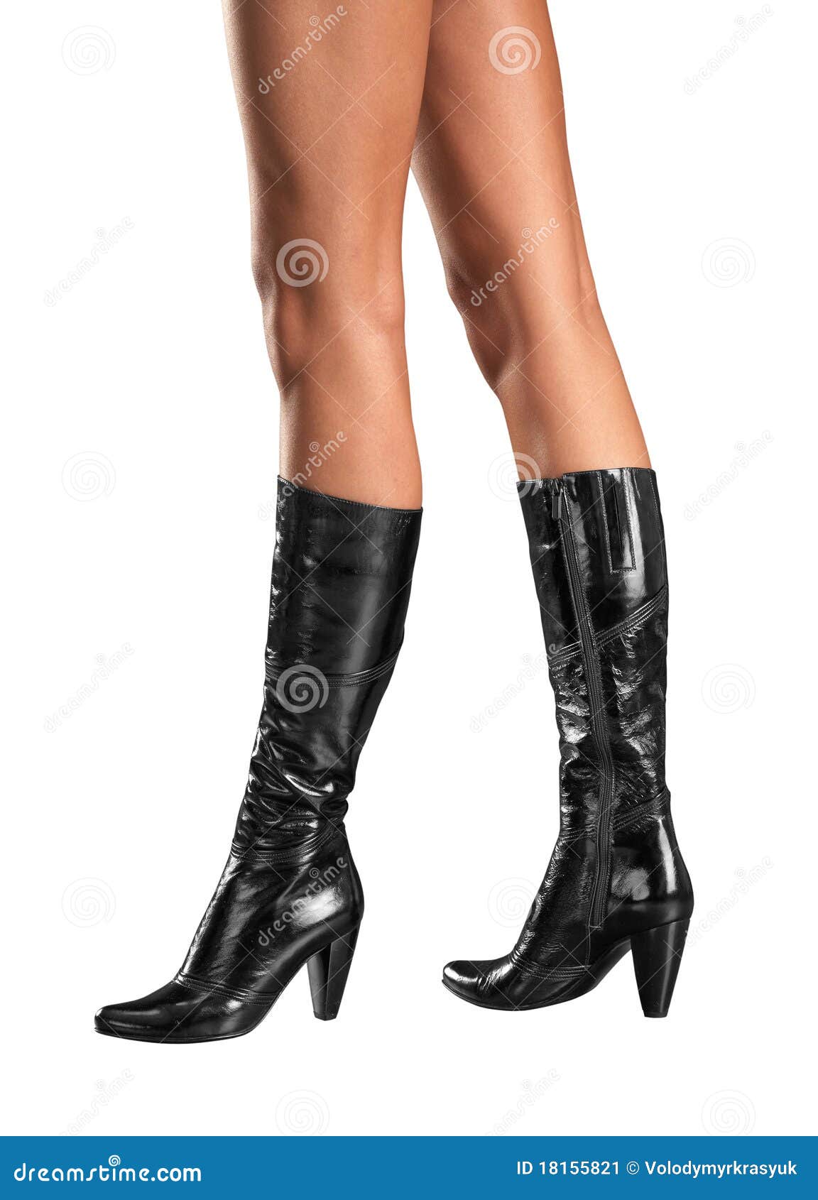 Female feet in high boots stock image. Image of elegance - 18155821