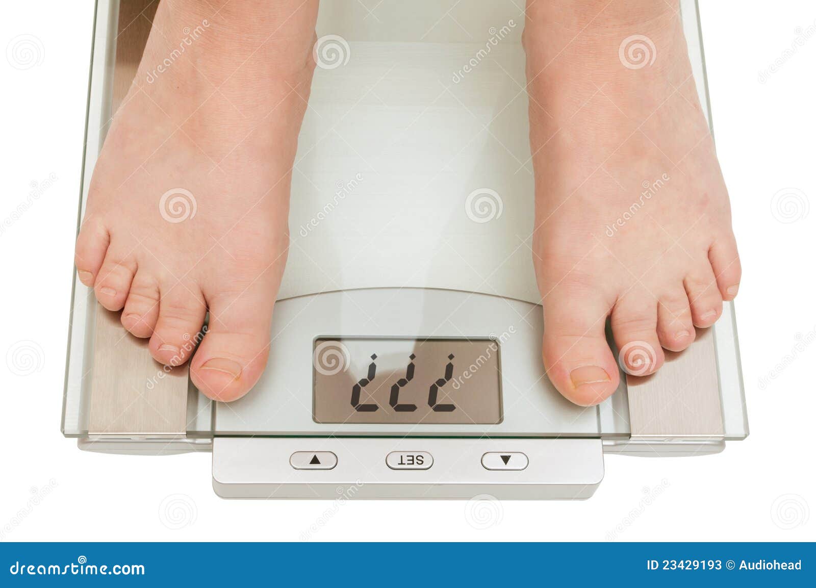 Female feet on scales stock image. Image of measurement - 23429193