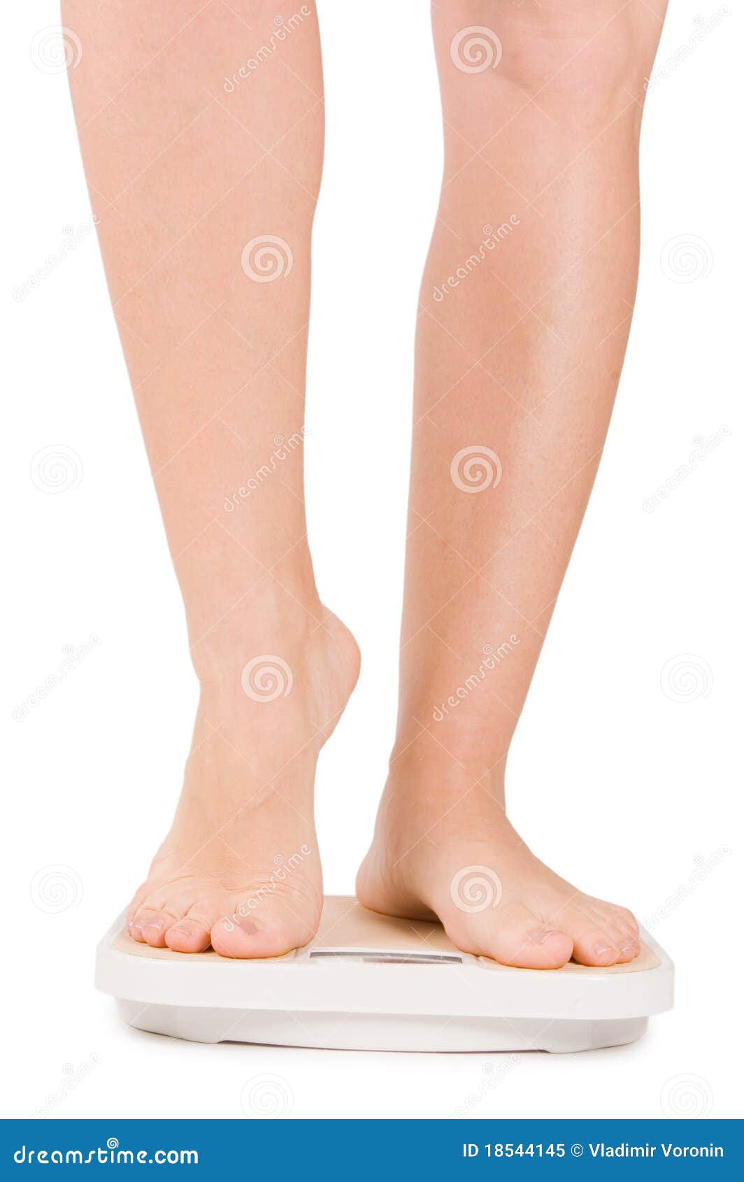 Female Feet On Scales Isolated Stock Image - Image of feet, human: 18544145