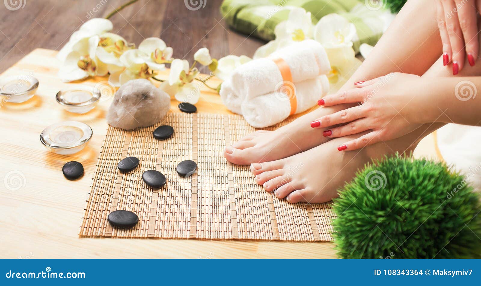 Female Feet at Spa Pedicure Procedure Stock Photo - Image of healthy ...