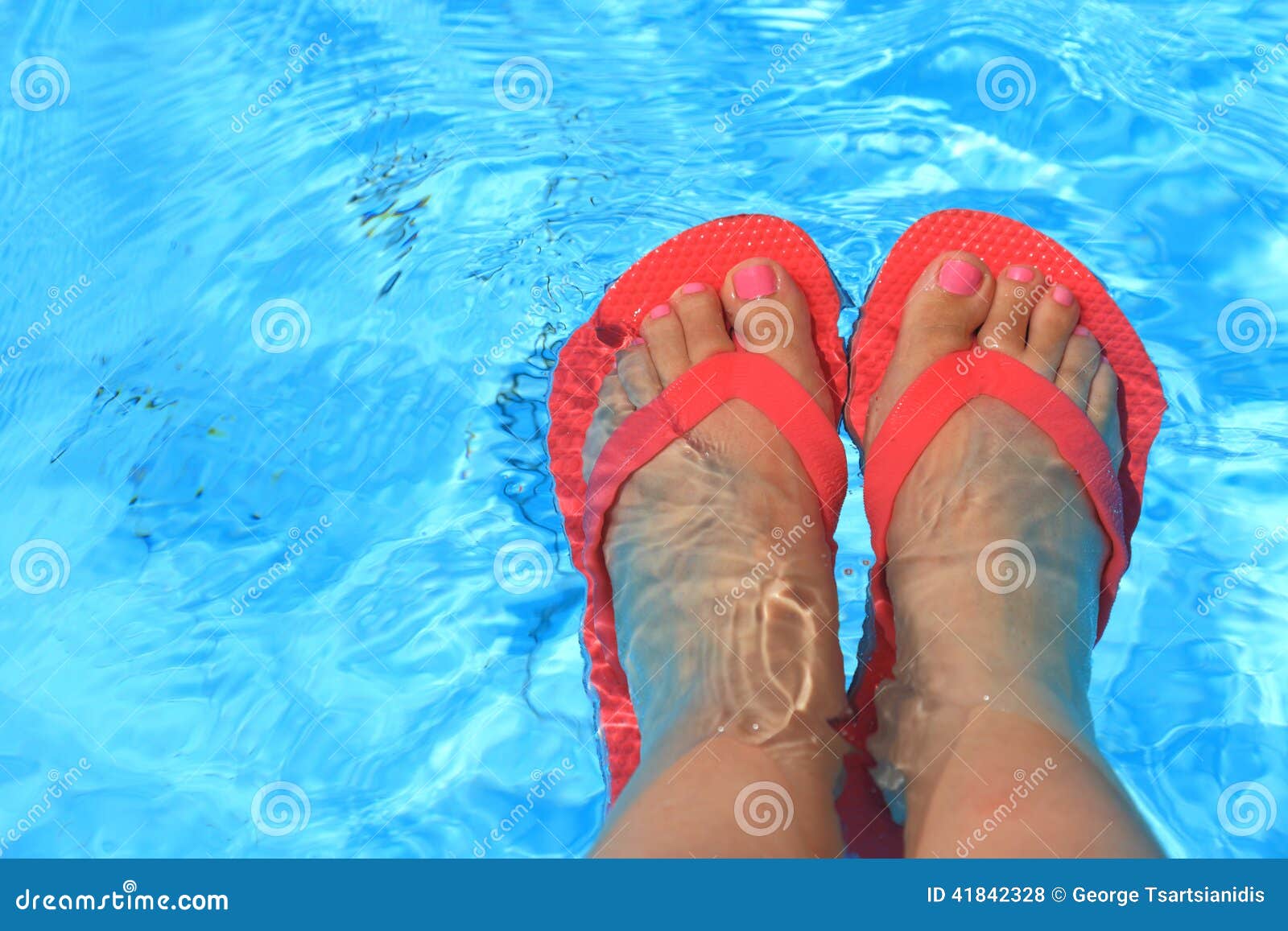 Female feet in water stock photo. Image of foot, tourist - 41842328