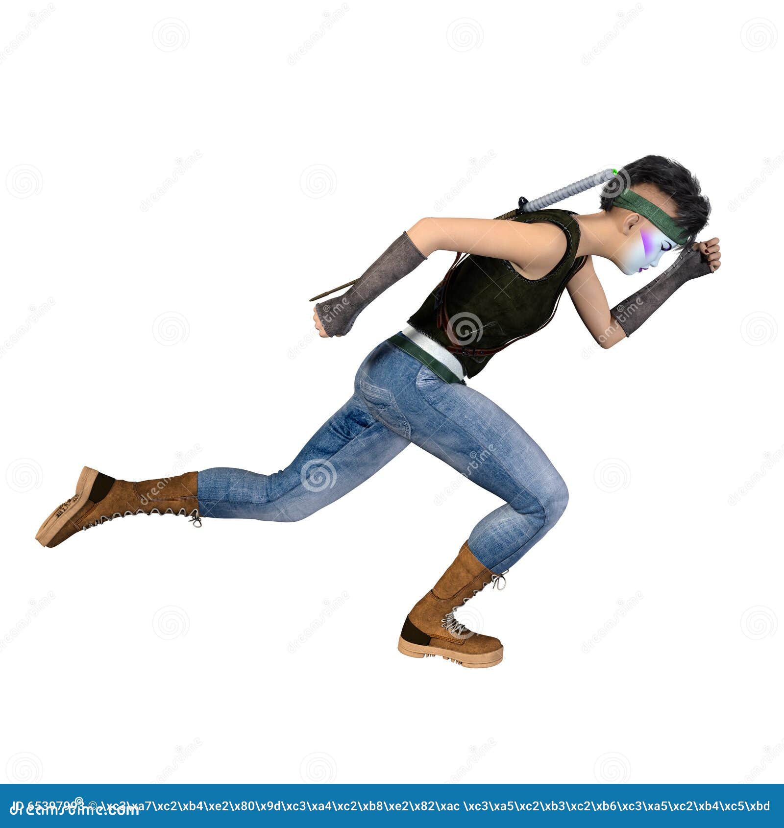 Female fencer stock image. Image of painting, ninja, game - 65397993