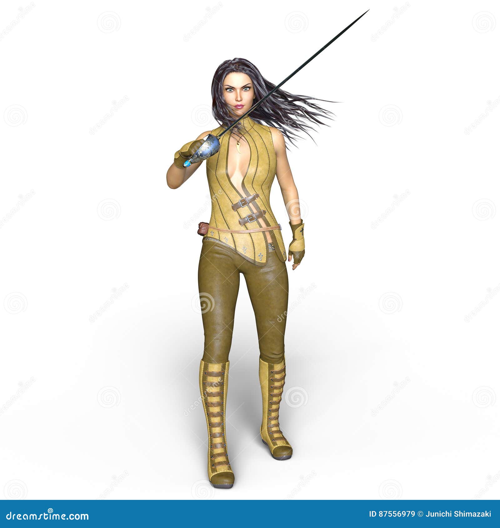 Female fencer stock illustration. Illustration of game - 87556979