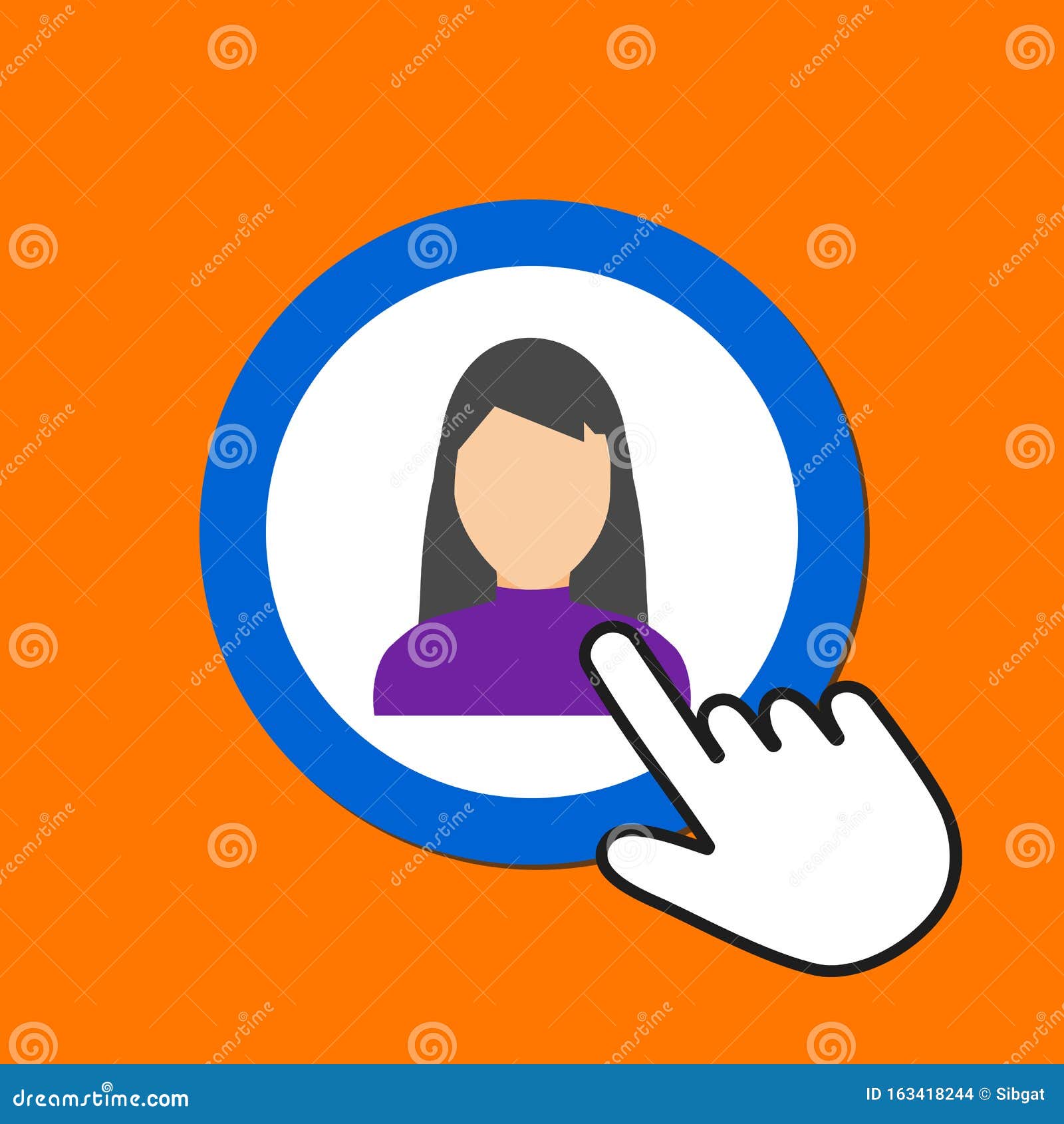 Female Figure Icon. Woman Avatar Concept Stock Vector - Illustration of ...