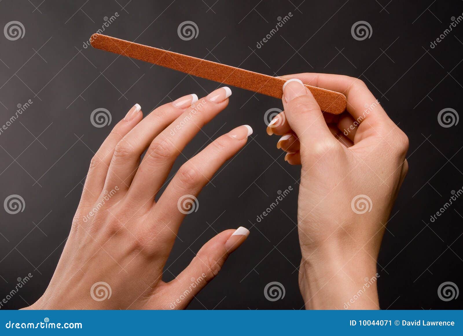 Female filing nails stock image. Image of hands, nailfile - 10044071