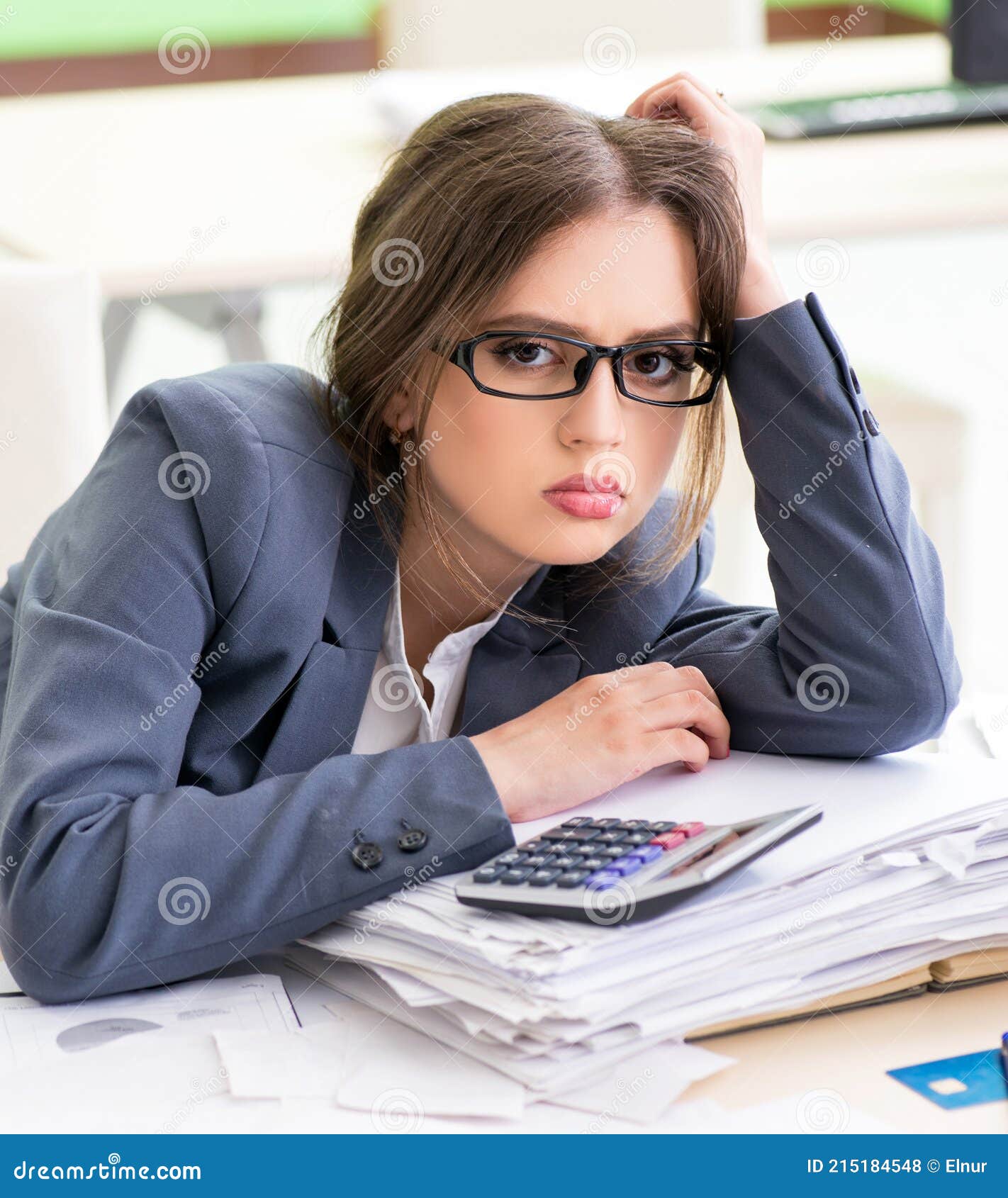 Female Financial Manager Working in the Office Stock Photo - Image of ...