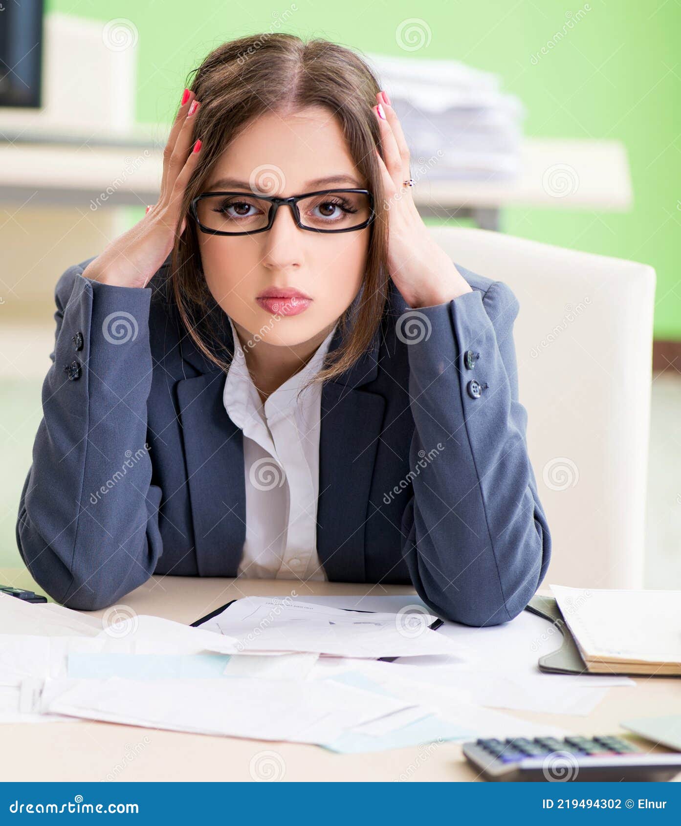 Female Financial Manager Working in the Office Stock Photo - Image of ...