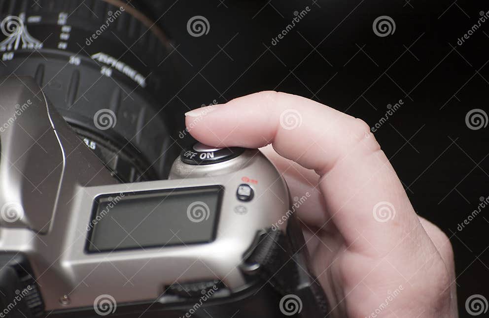 Female Finger on Shutter Button Stock Image - Image of photocamera ...