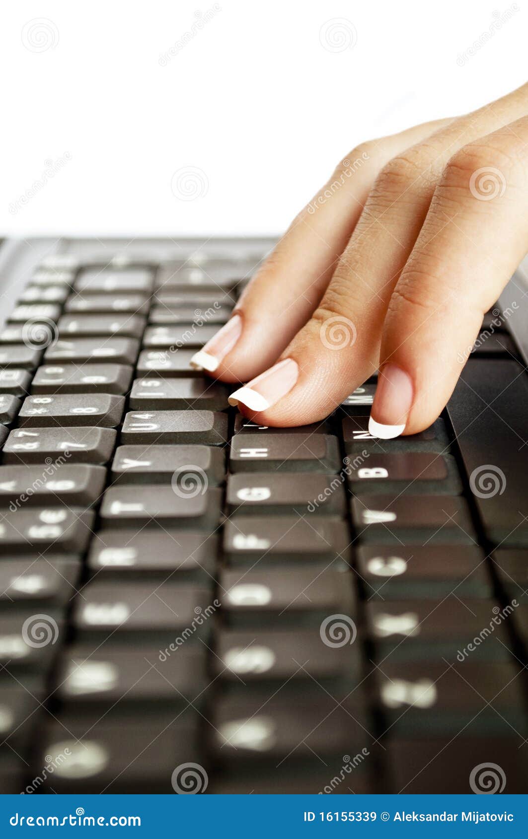 Female Fingers Typing on Keyboard Stock Image - Image of concepts ...