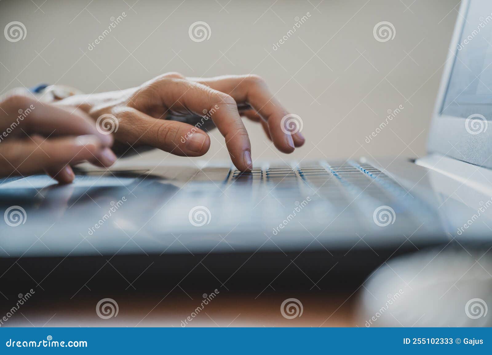 Female Fingers Typing on Laptop Computer Stock Image - Image of ...