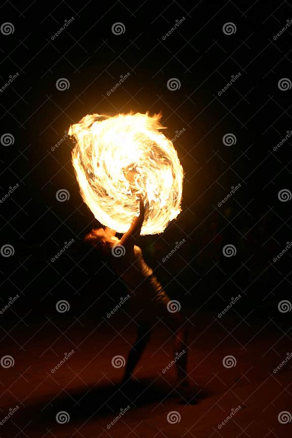 Female Fire juggler stock image. Image of danger, dance - 234073