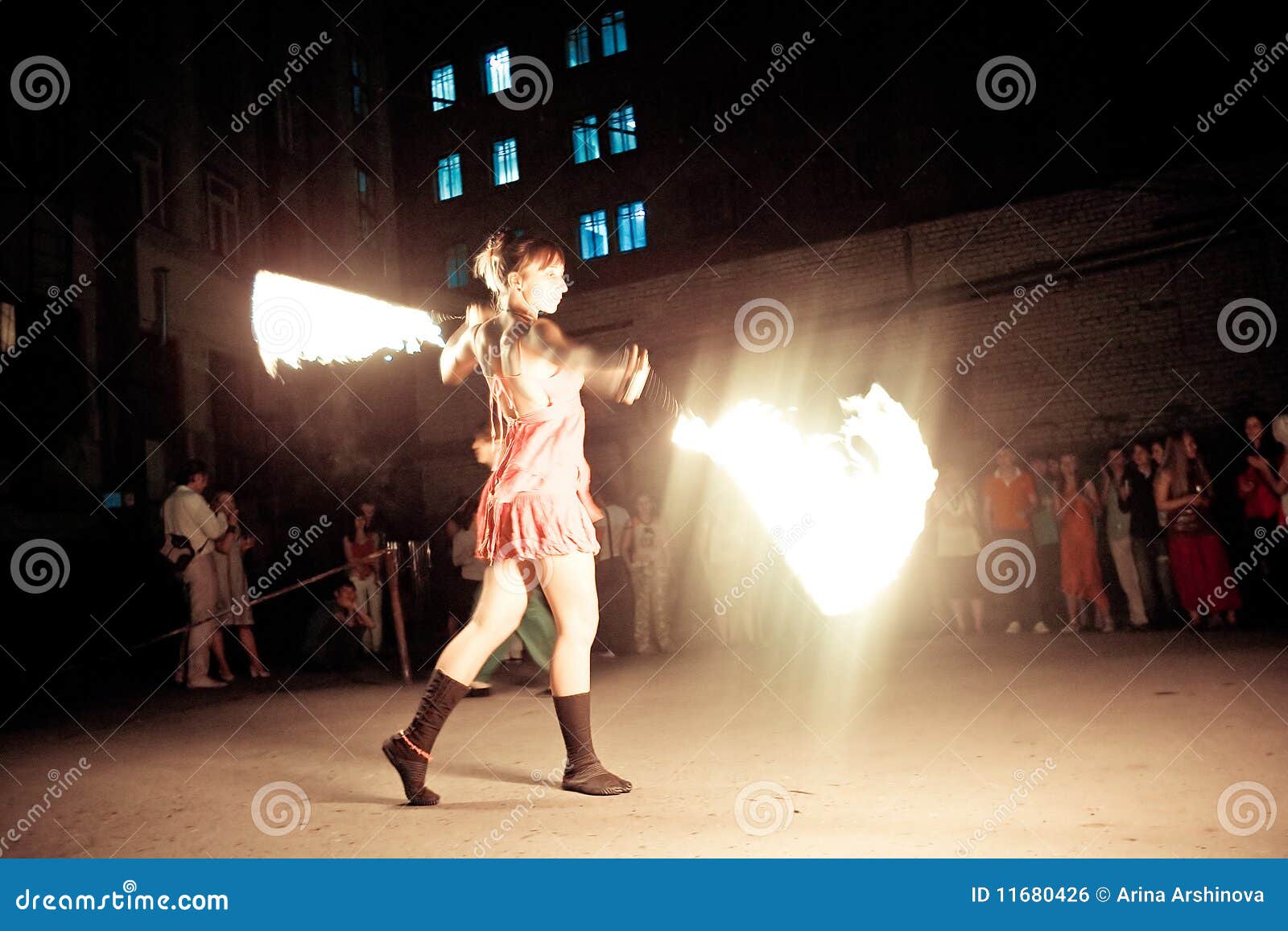 Female fire performance stock photo. Image of light, burning - 11680426