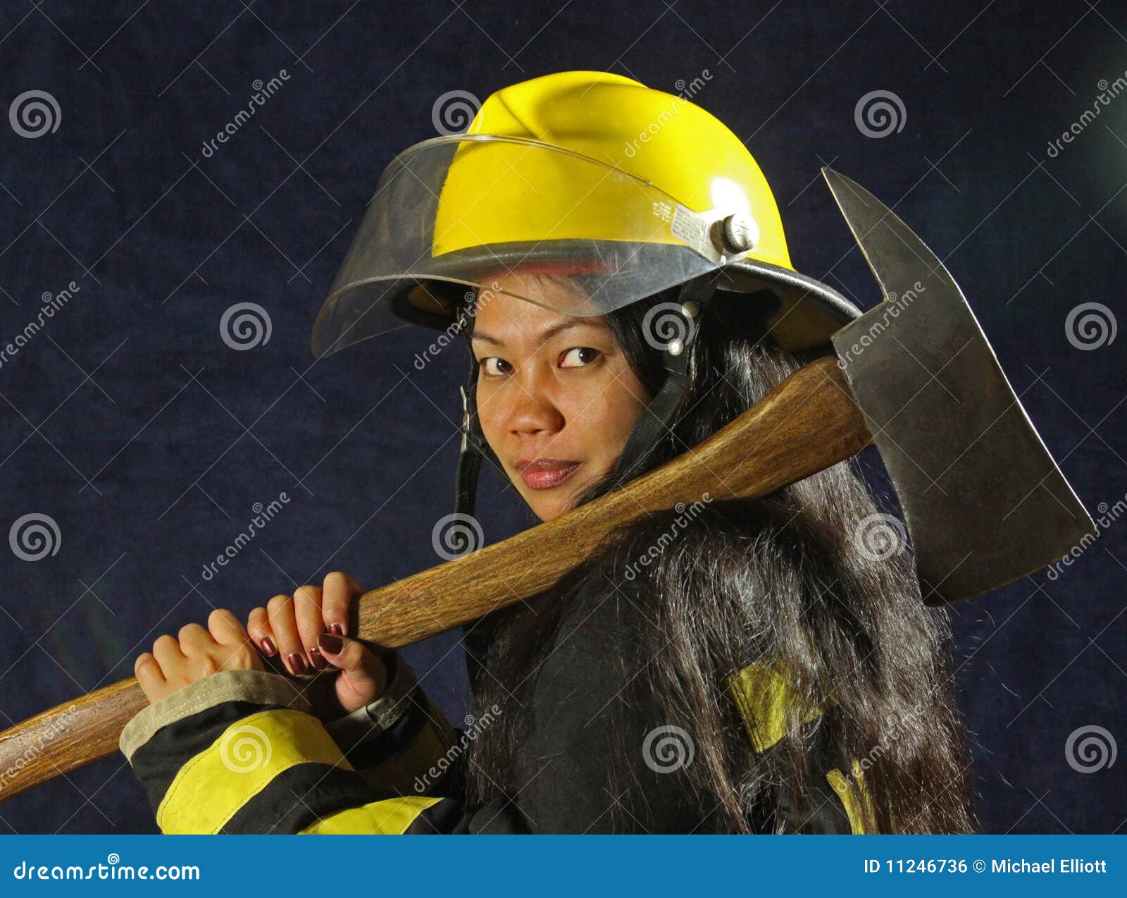 Female Firefighter stock photo. Image of emergency, fighter - 11246736