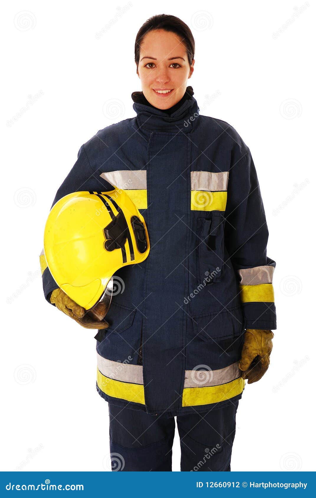 Female Firefighter stock photo. Image of person, safety - 12660912