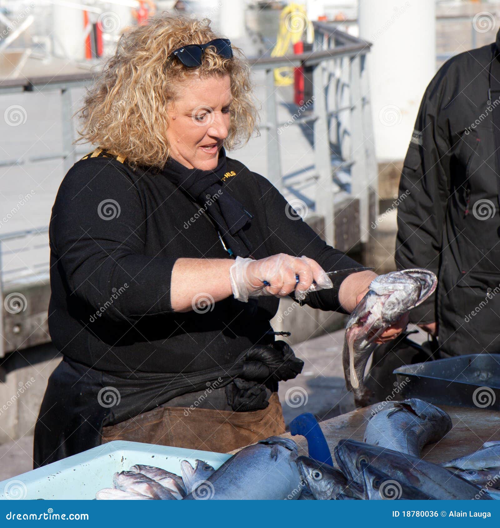 Female fish vendor editorial photo. Image of square, clean - 18780036