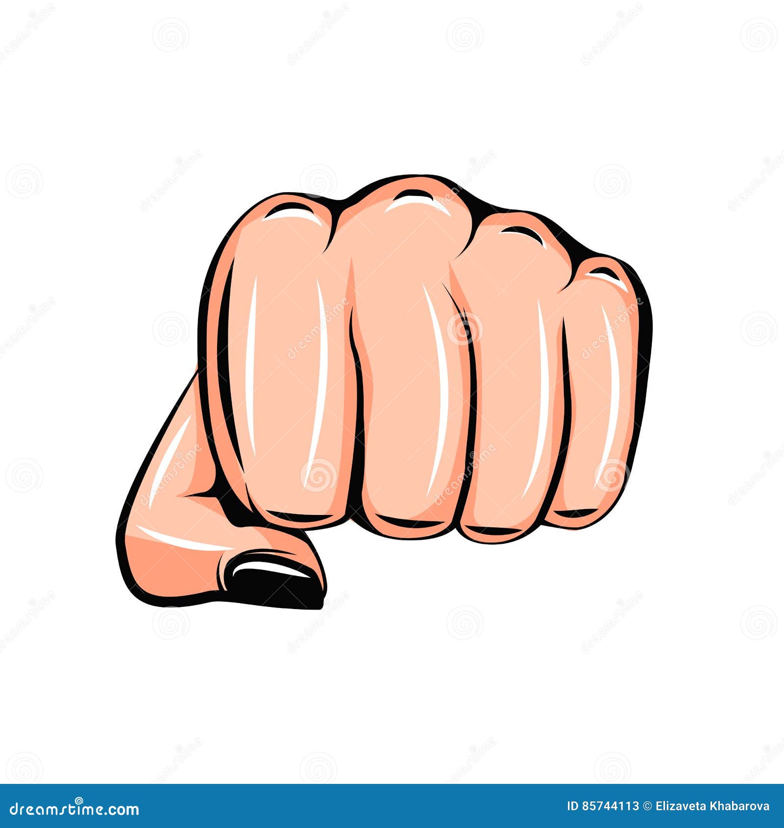 Female Fist Girl Power Girl Boss Vector Set Design Elements