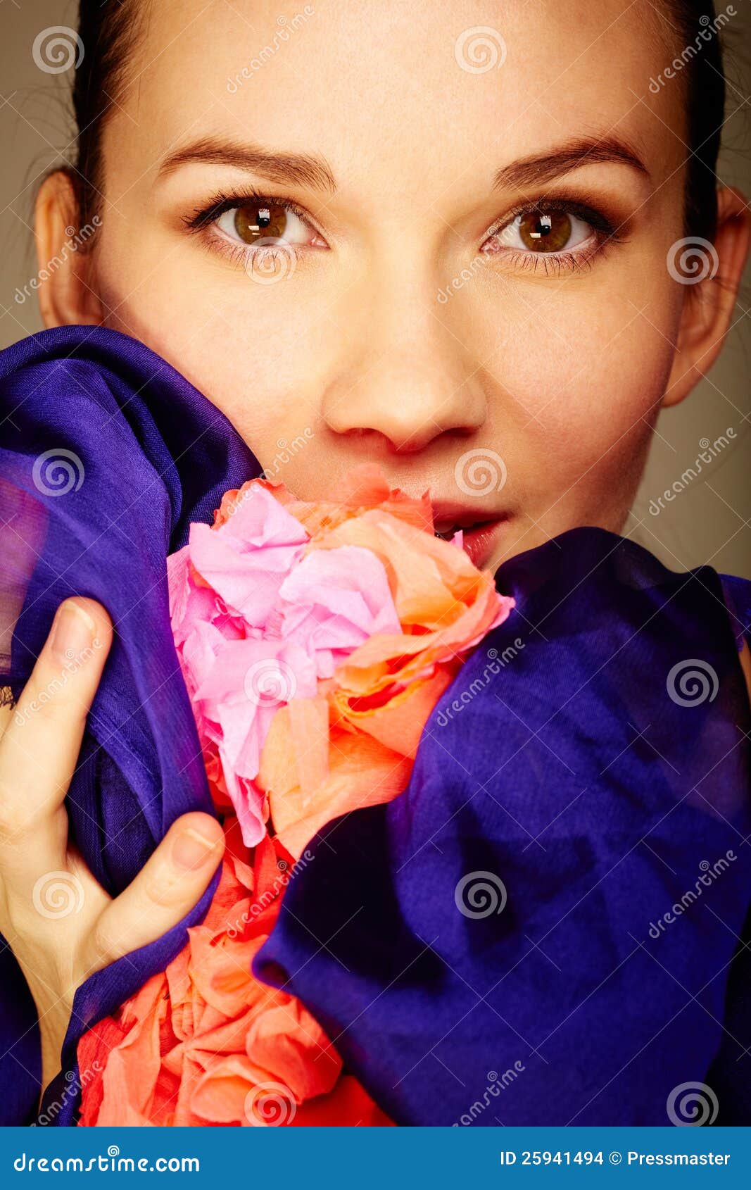 Female with flower stock photo. Image of isolated, beauty - 25941494