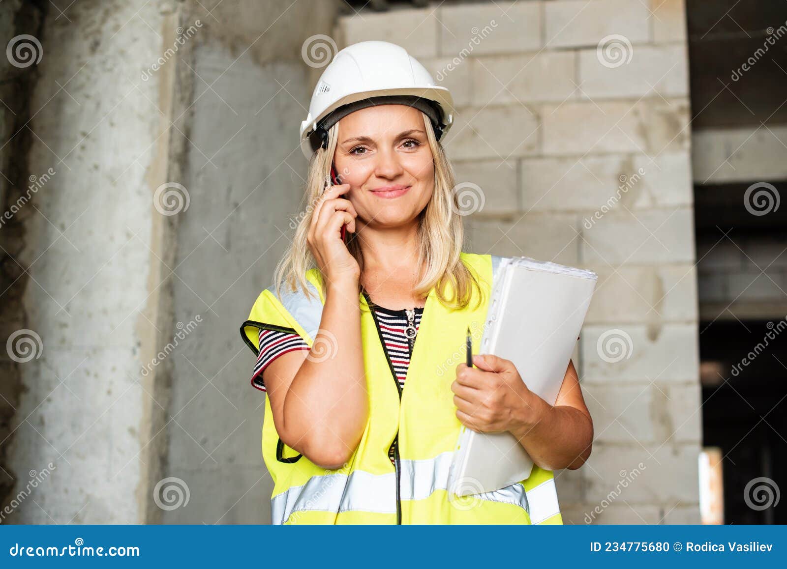 Female Foreman Officer Inspector, Building Inspector, Engineer or ...