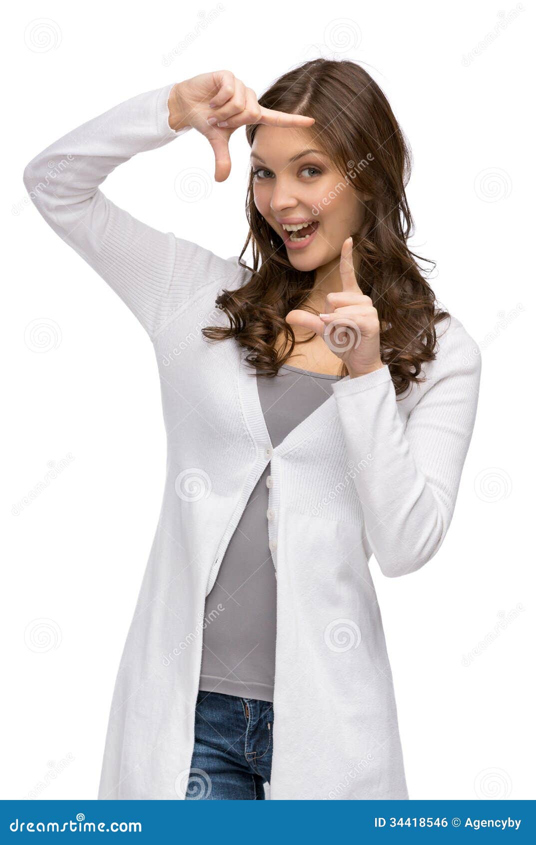 Female frame gesturing stock photo. Image of demonstrate - 34418546