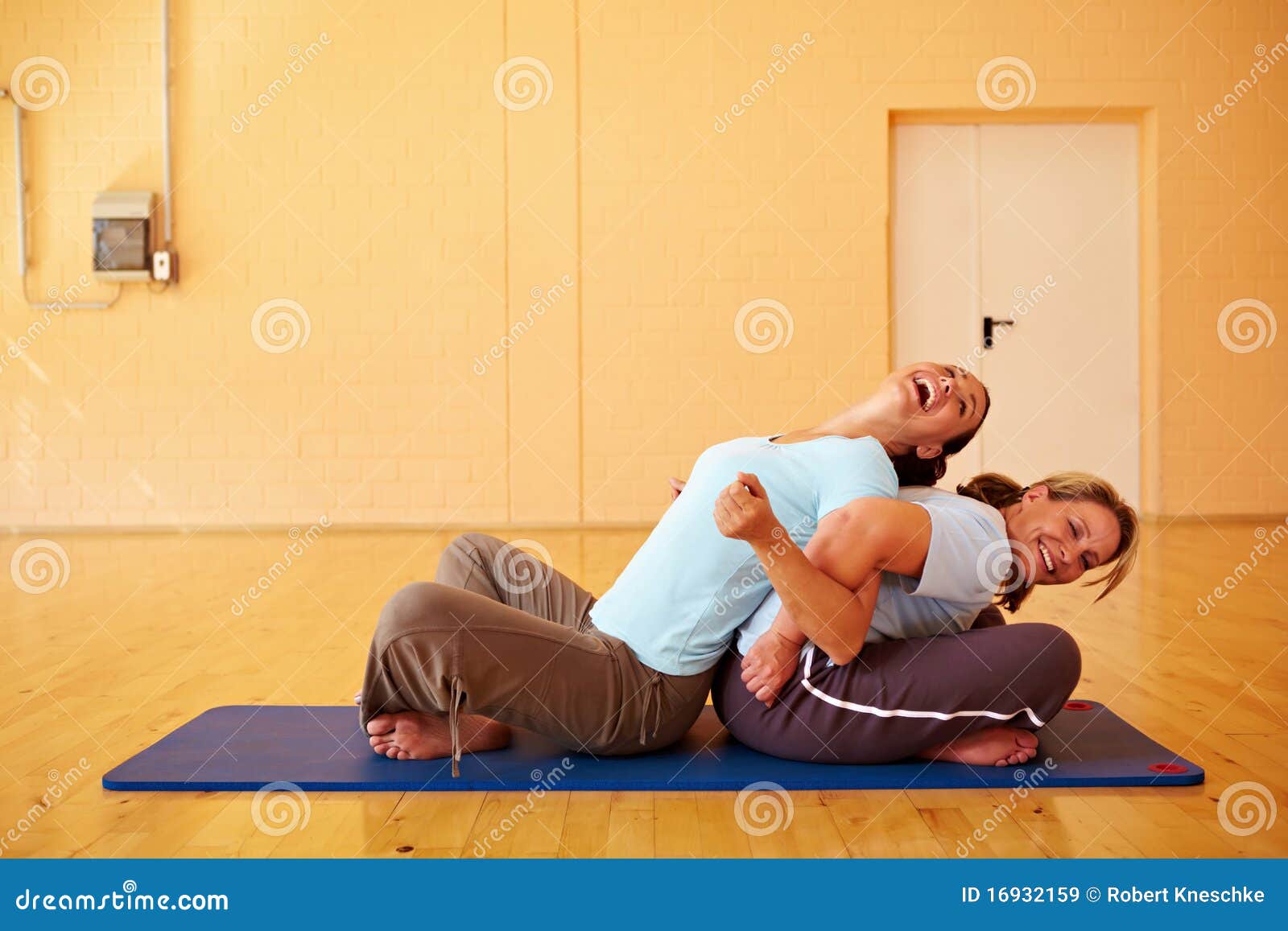 Female Friends Exercising in Gym Stock Image - Image of exercise, group ...