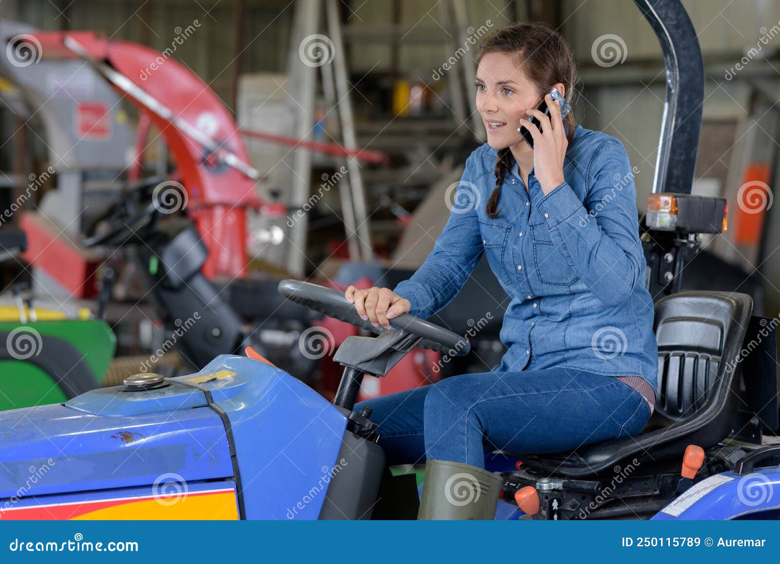 Female Garden Tractor Mechanic Stock Image - Image of mechanic ...
