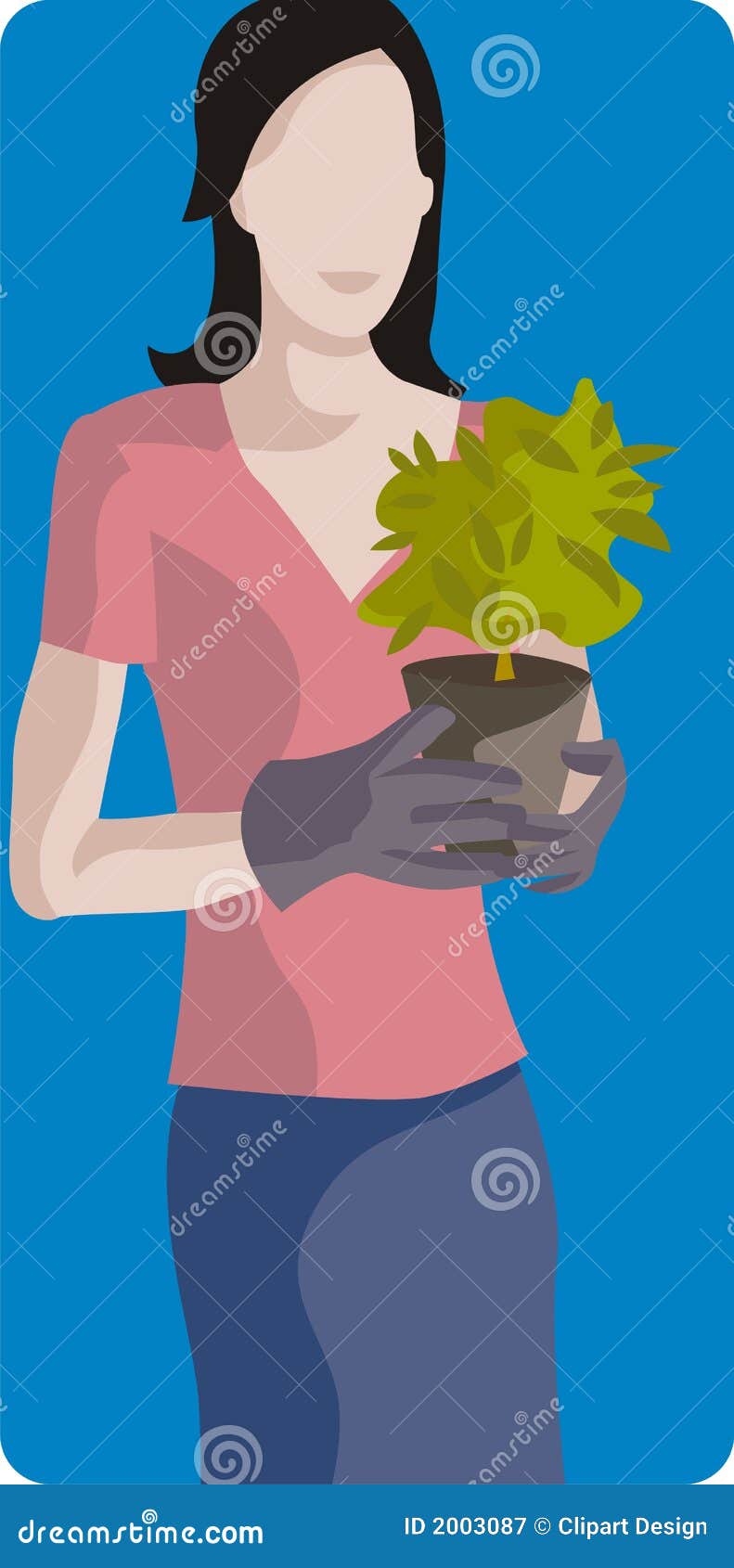 Female Gardener Illustration Stock Vector - Illustration of cultivated ...