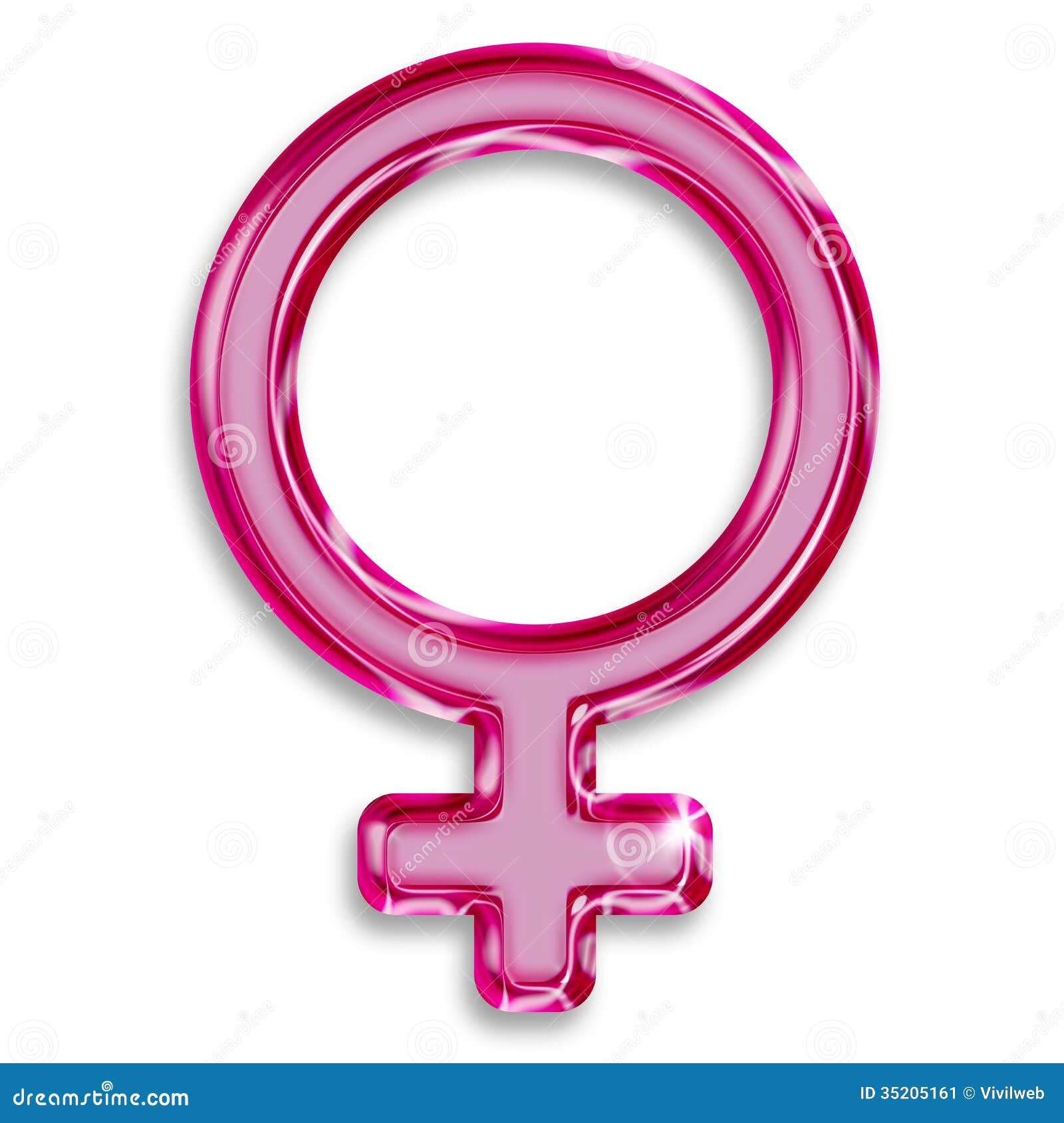 Female gender symbol stock illustration. Illustration of feminism ...