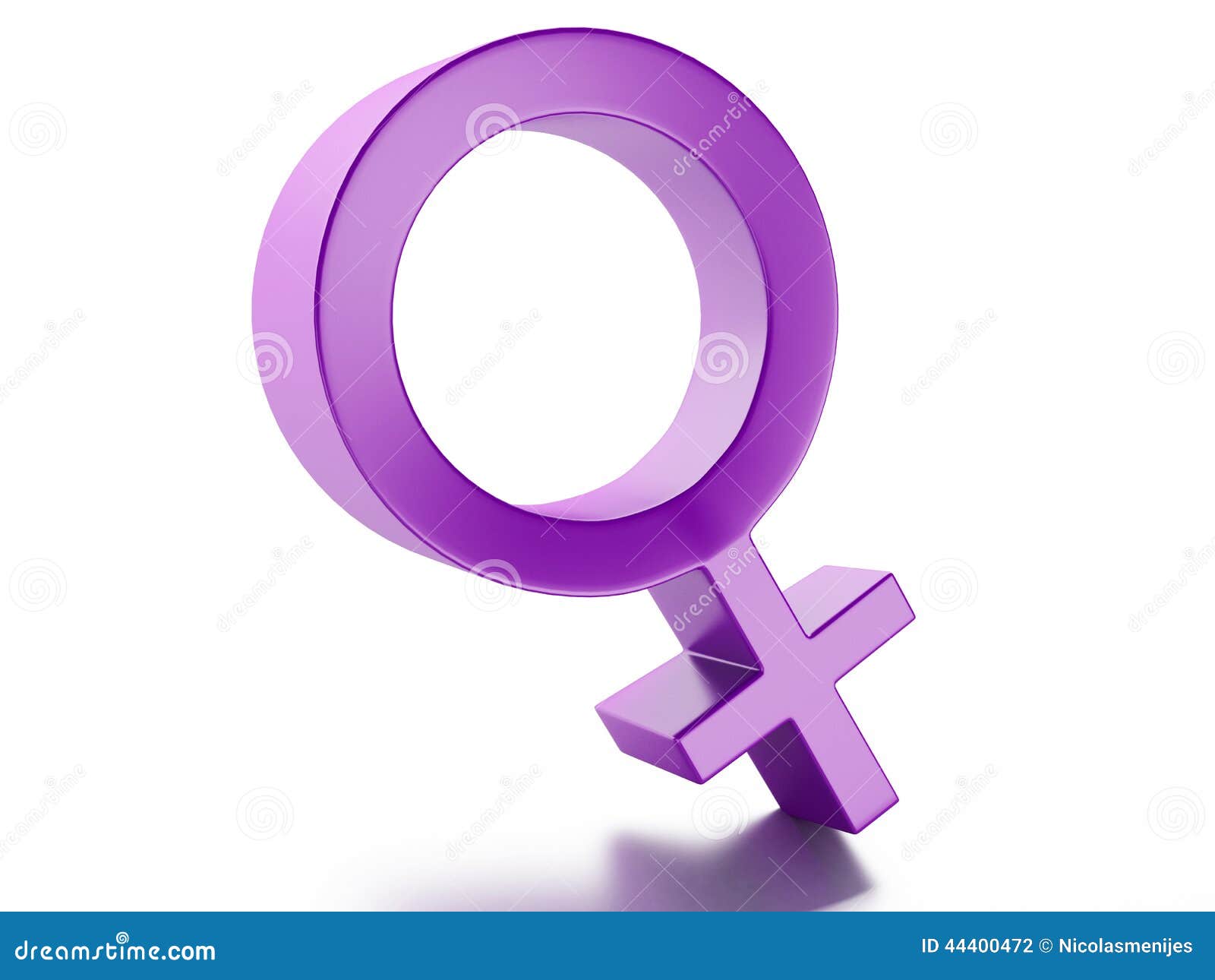 Female Gender Symbol on White Background Stock Illustration ...