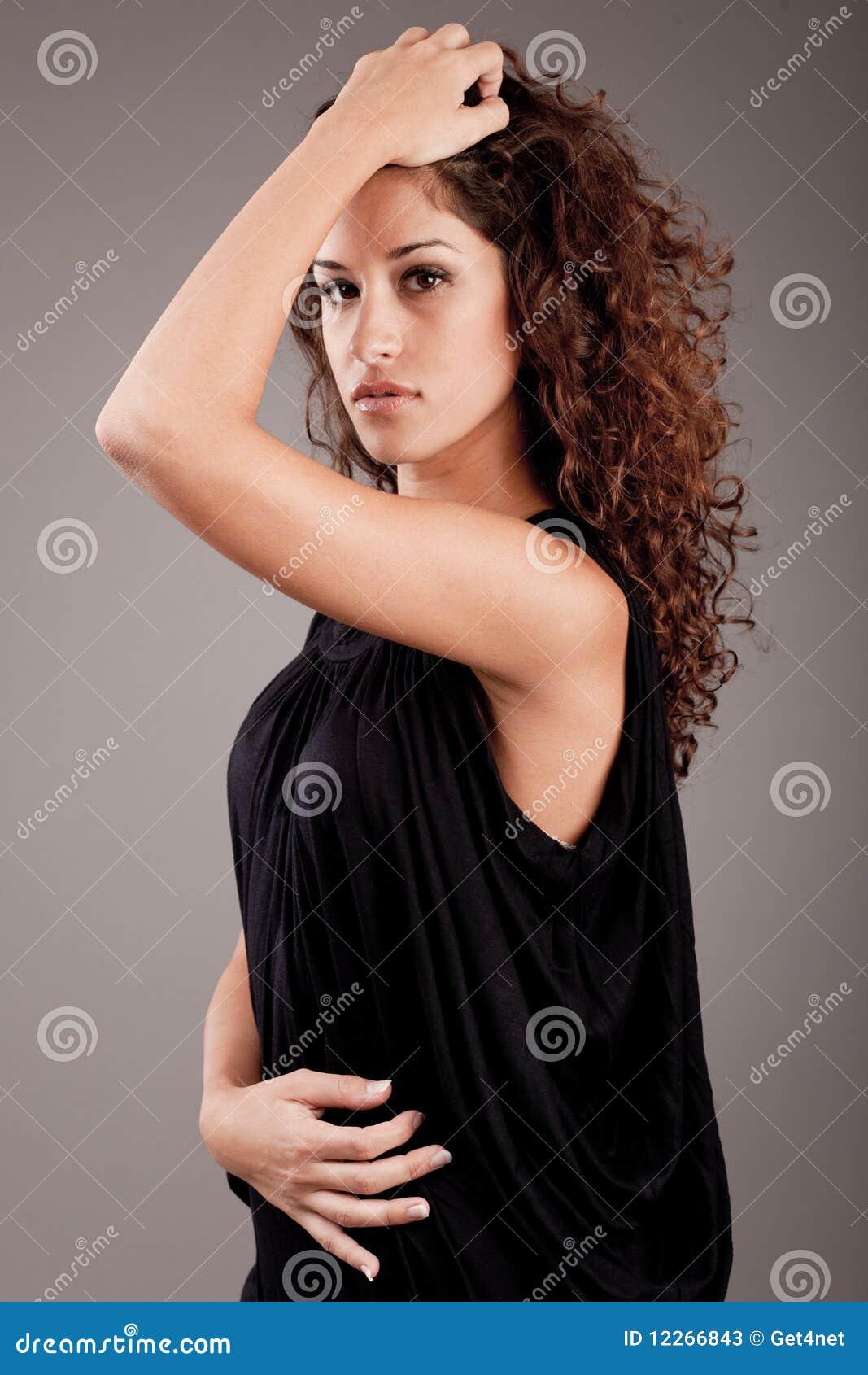 Female giving a style pose stock image. Image of isolated - 12266843