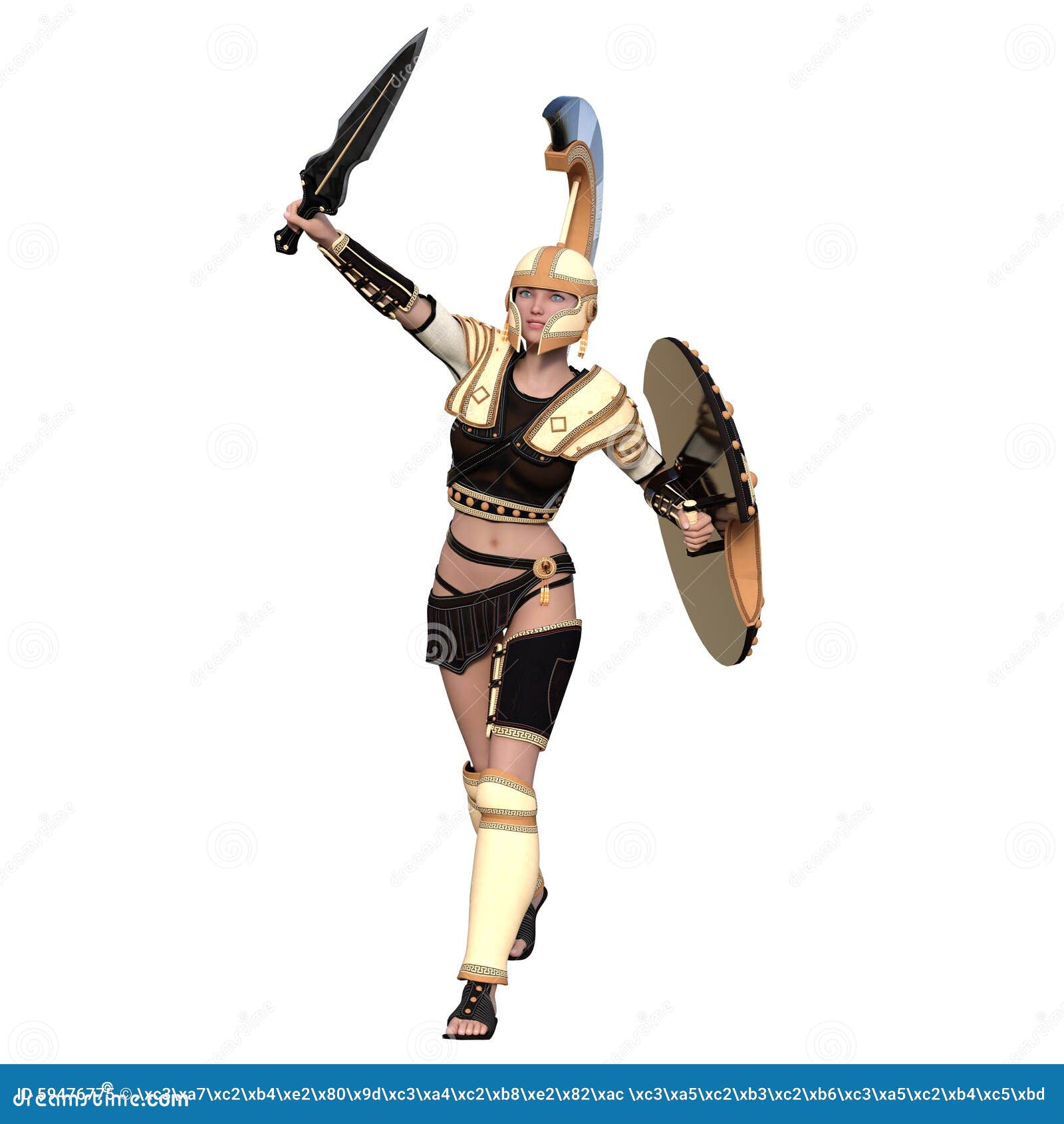 Female gladiator stock illustration. Illustration of helmet - 59476775