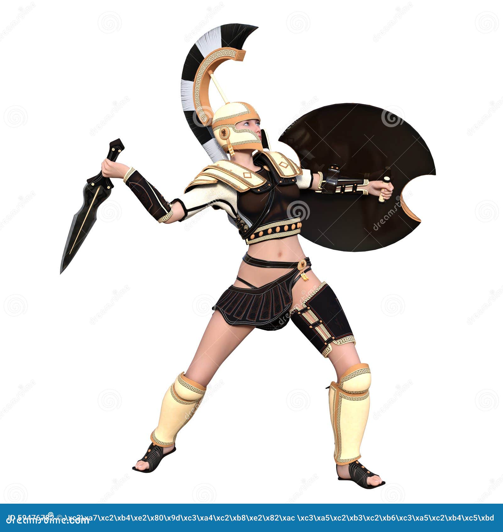 Female gladiator stock illustration. Illustration of sandals - 59476782
