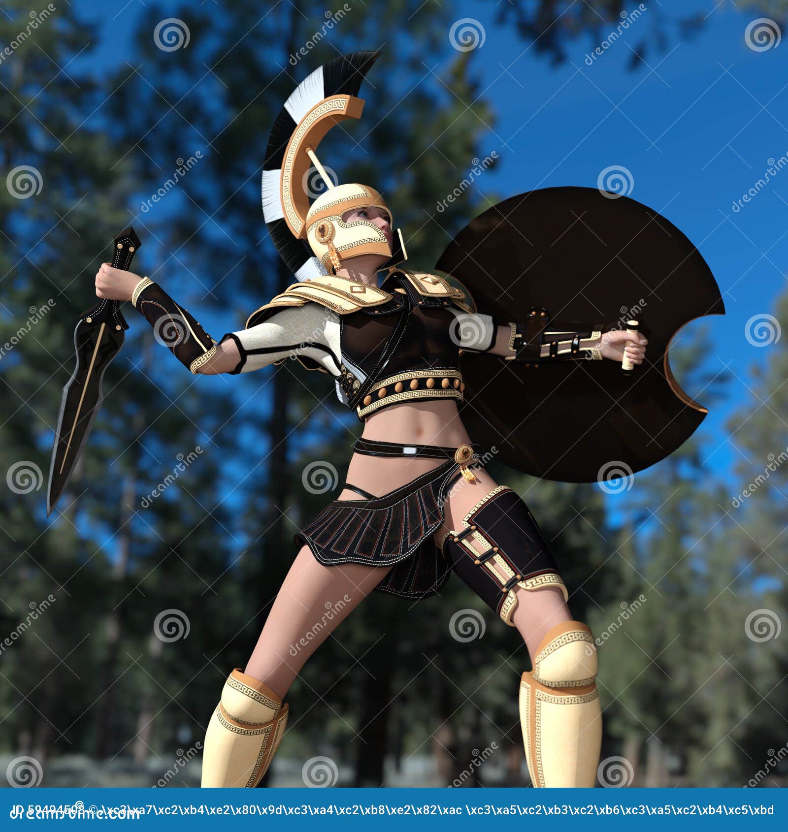Female gladiator stock photo. Image of rome, shield, history - 59494508